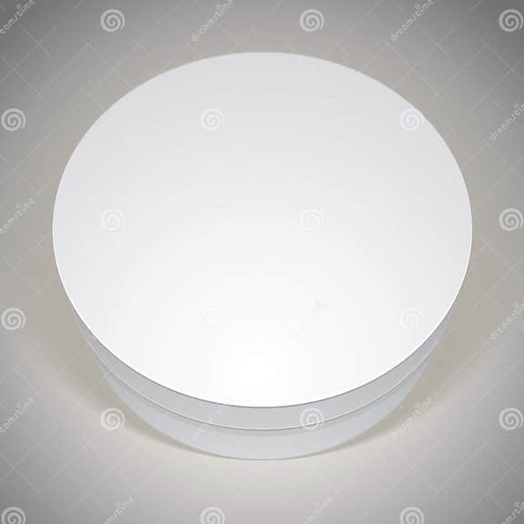 Vector Blank Round Box, Template for Your Package Design, Put Yo Stock ...