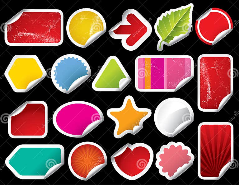 Vector Blank Sticker stock vector. Illustration of black - 12582753