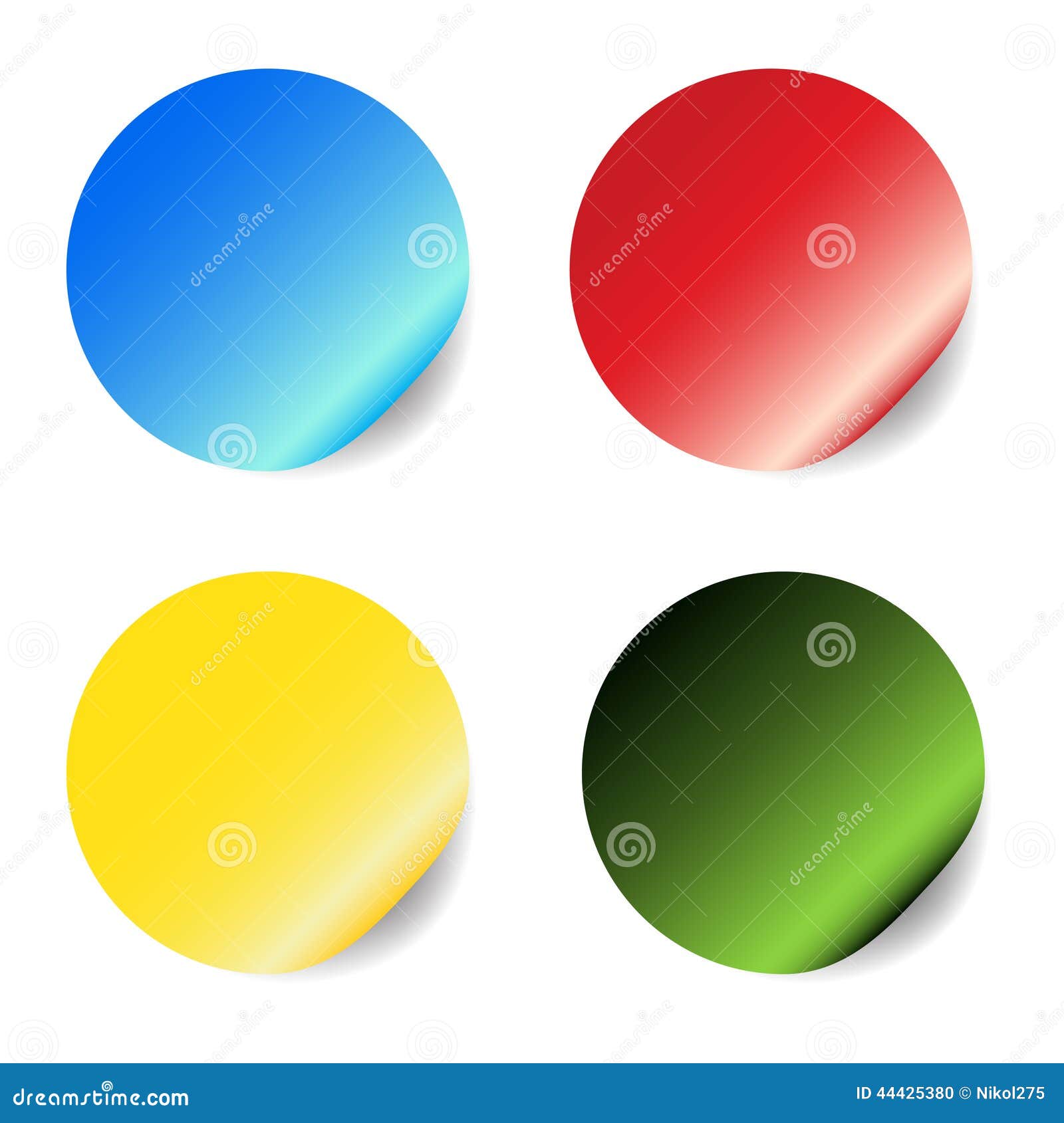 Vector blank stickers stock vector. Illustration of empty - 44425380