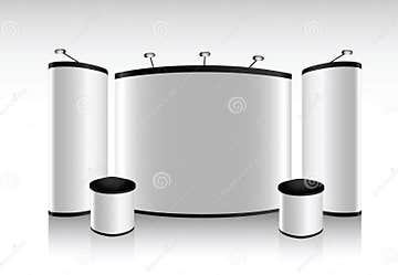 Vector Blank Trade Show Booth Stock Vector - Illustration of retail ...