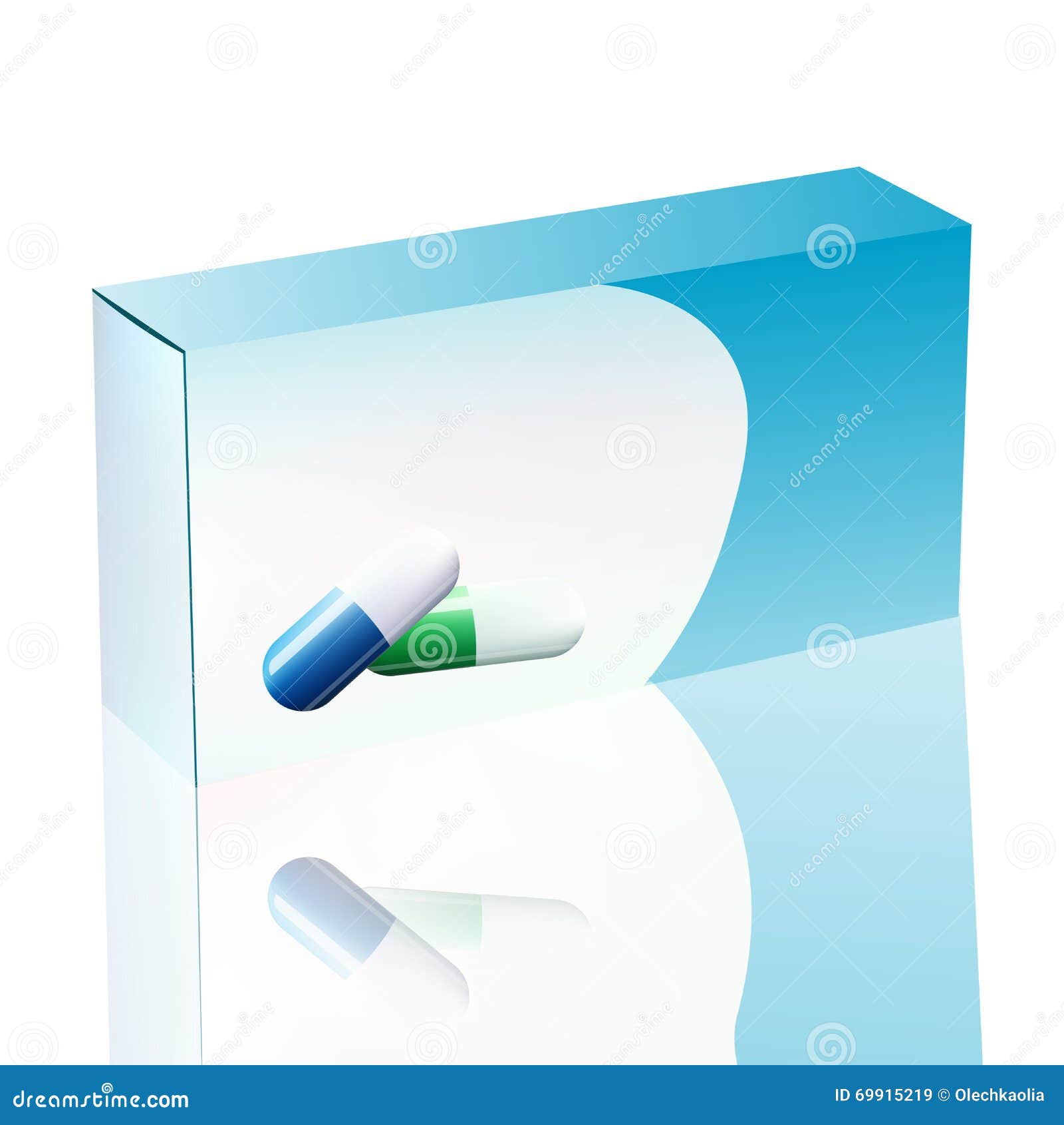 Vector Blank White Package Box for Blister of Pills Isolated on ...