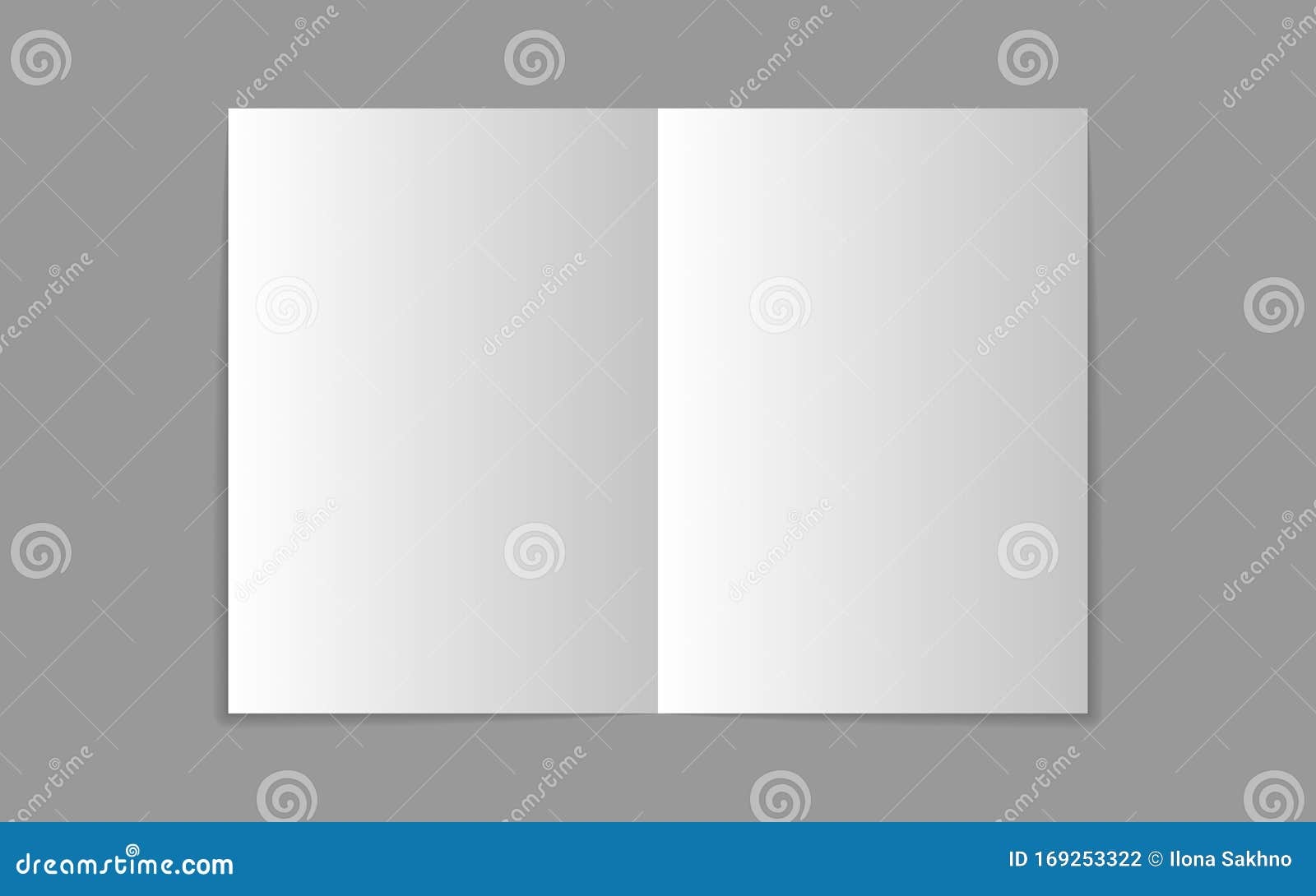 Vector Blank White Paper Opened. Front View Stock Vector - Illustration ...