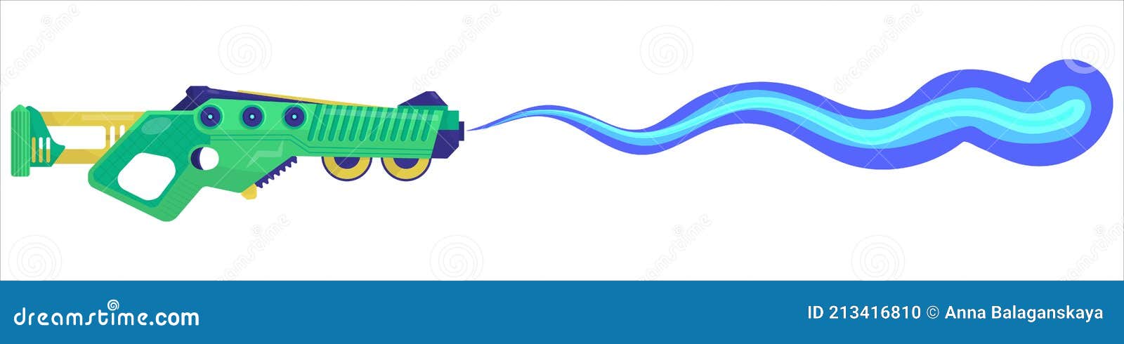Vector Blaster Fires. a Bright Beam from a Blaster Stock Vector ...