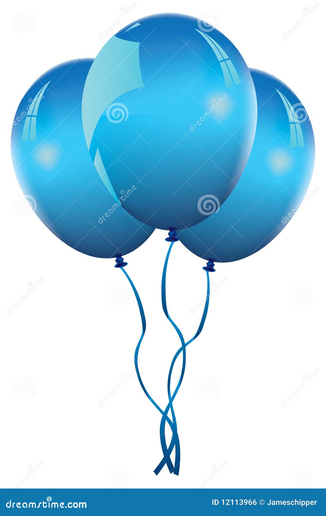 Vector blauwe ballon vector illustratie. Illustration of gelukkig ...
