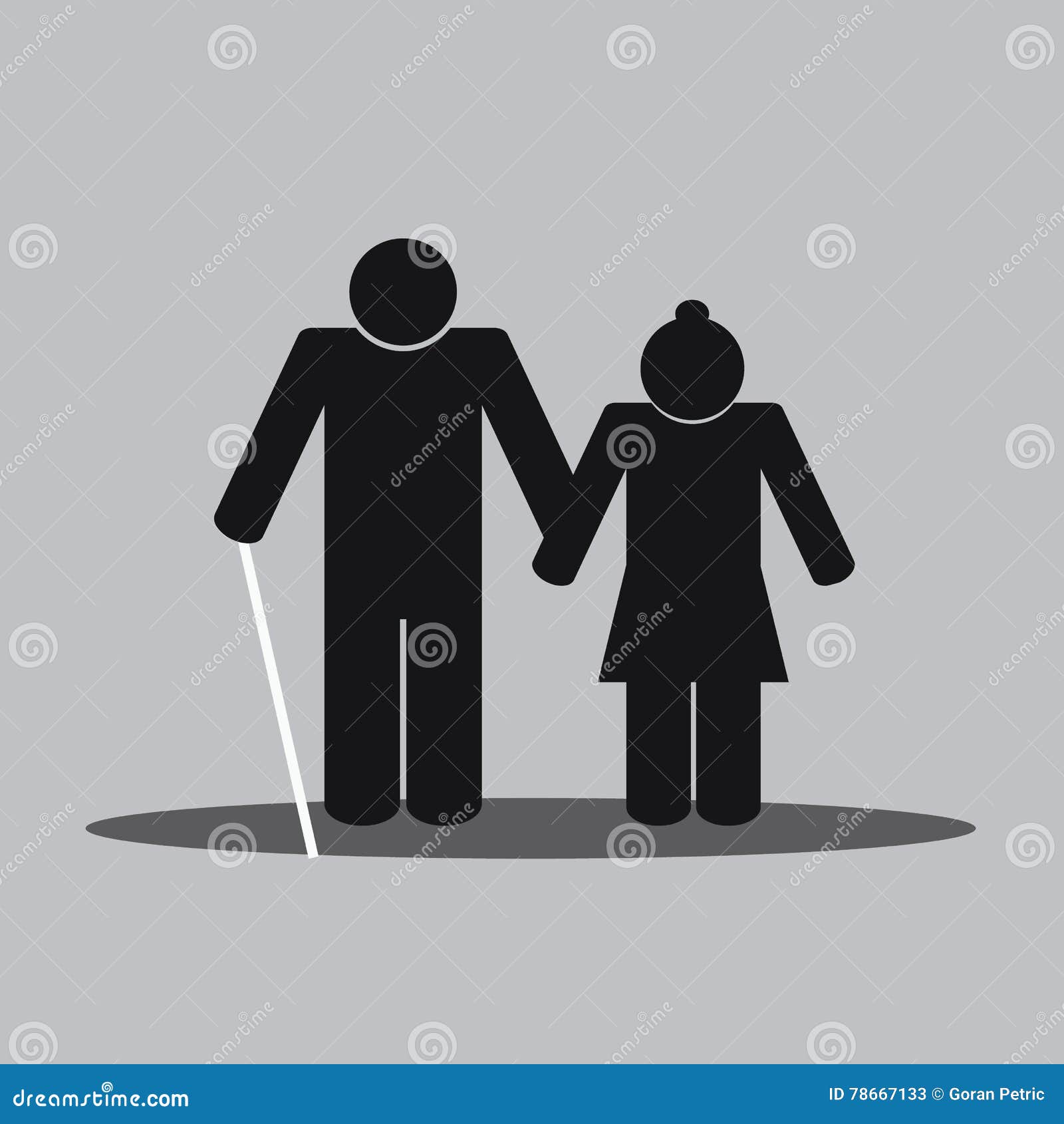 Vector Blind Symbol On Gray Background.Blind Symbol Illustration ...