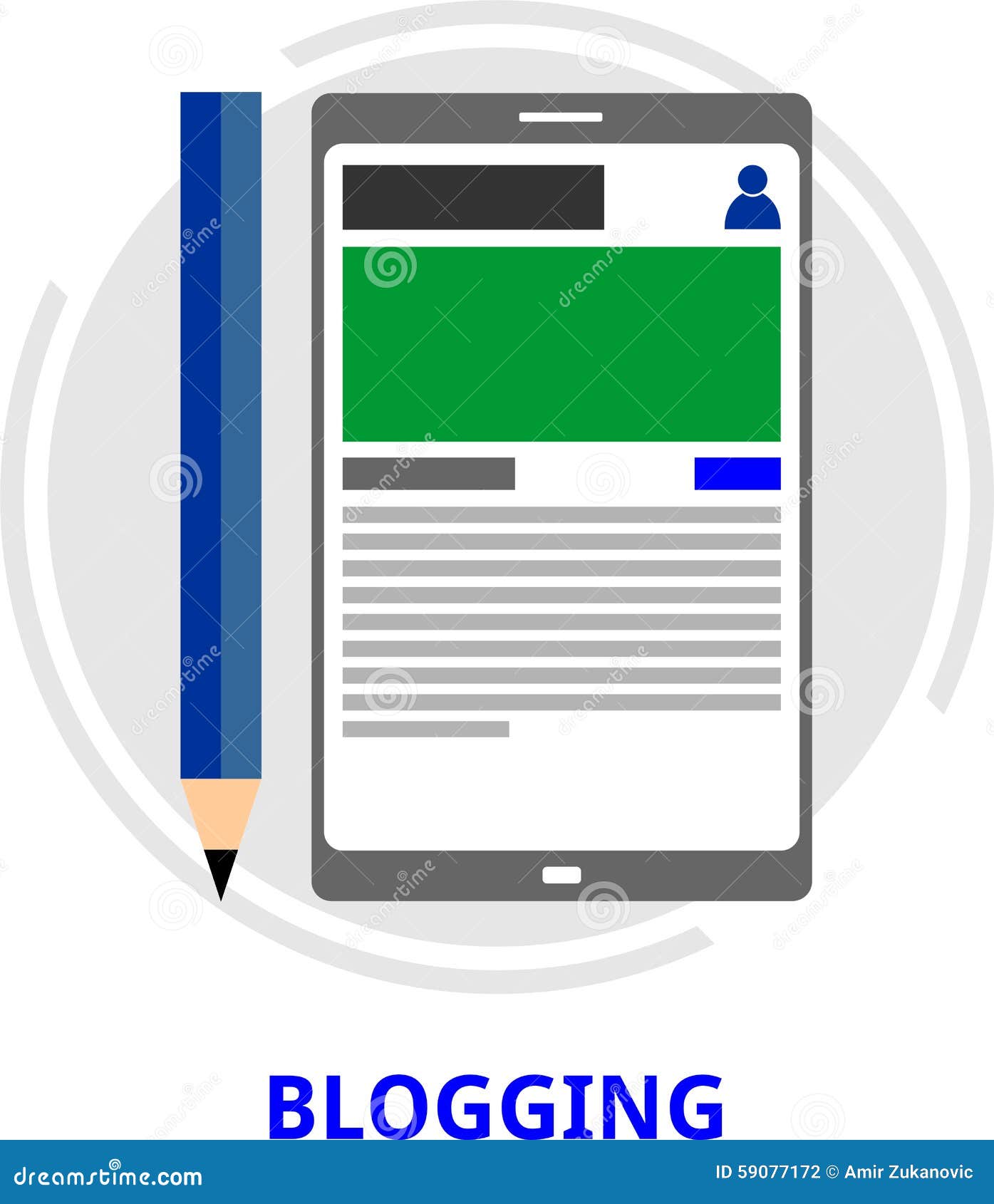 Vector - blogging stock vector. Illustration of write - 59077172