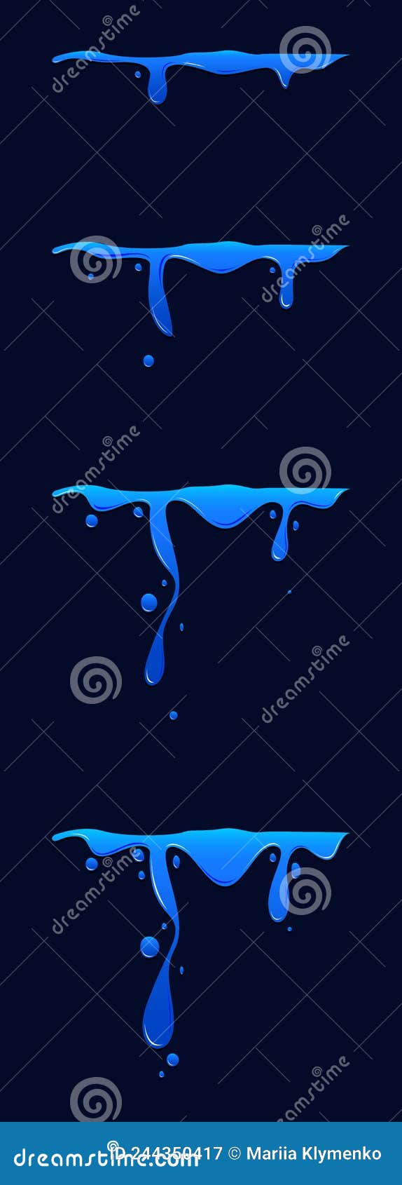 Sprite Water Splash Animation. Shock Waves On Transparent Background ...