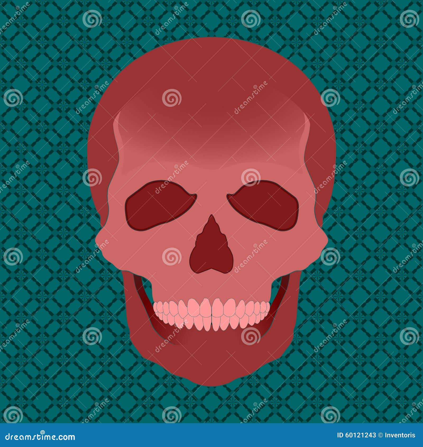 Blood Skull Illustration Cartoon Vector | CartoonDealer.com #62669731