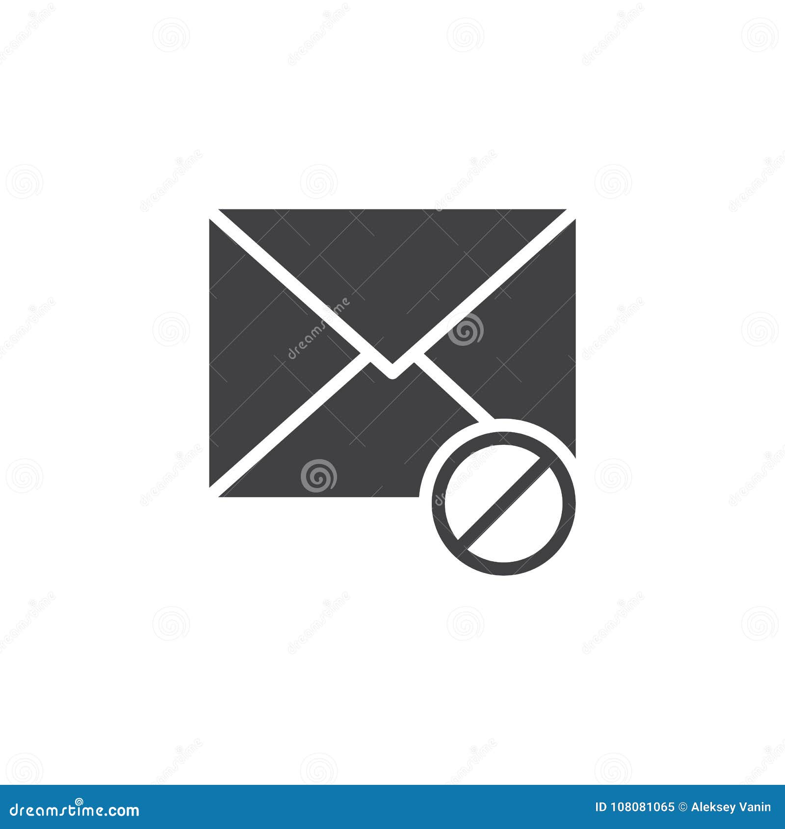 Vector Bloqueado Del Icono Del Correo Ilustración del Vector ...