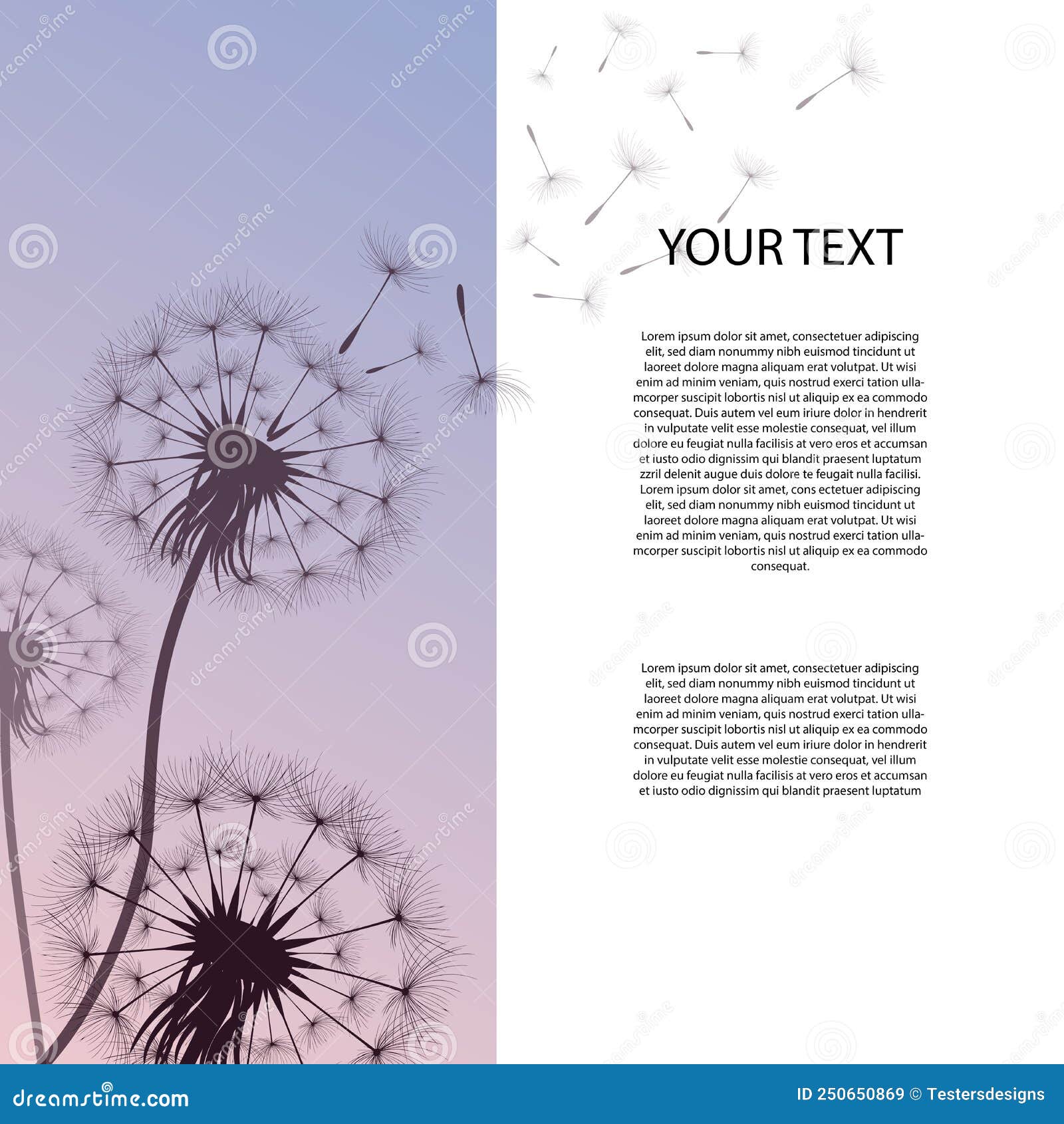 Vector Dandelion Flower Background for Banner. Stock Vector ...