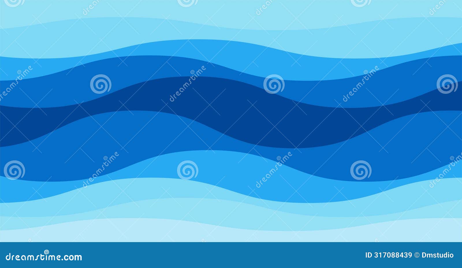 Vector Blue Abstract Ocean Water Waves Stock Illustration ...