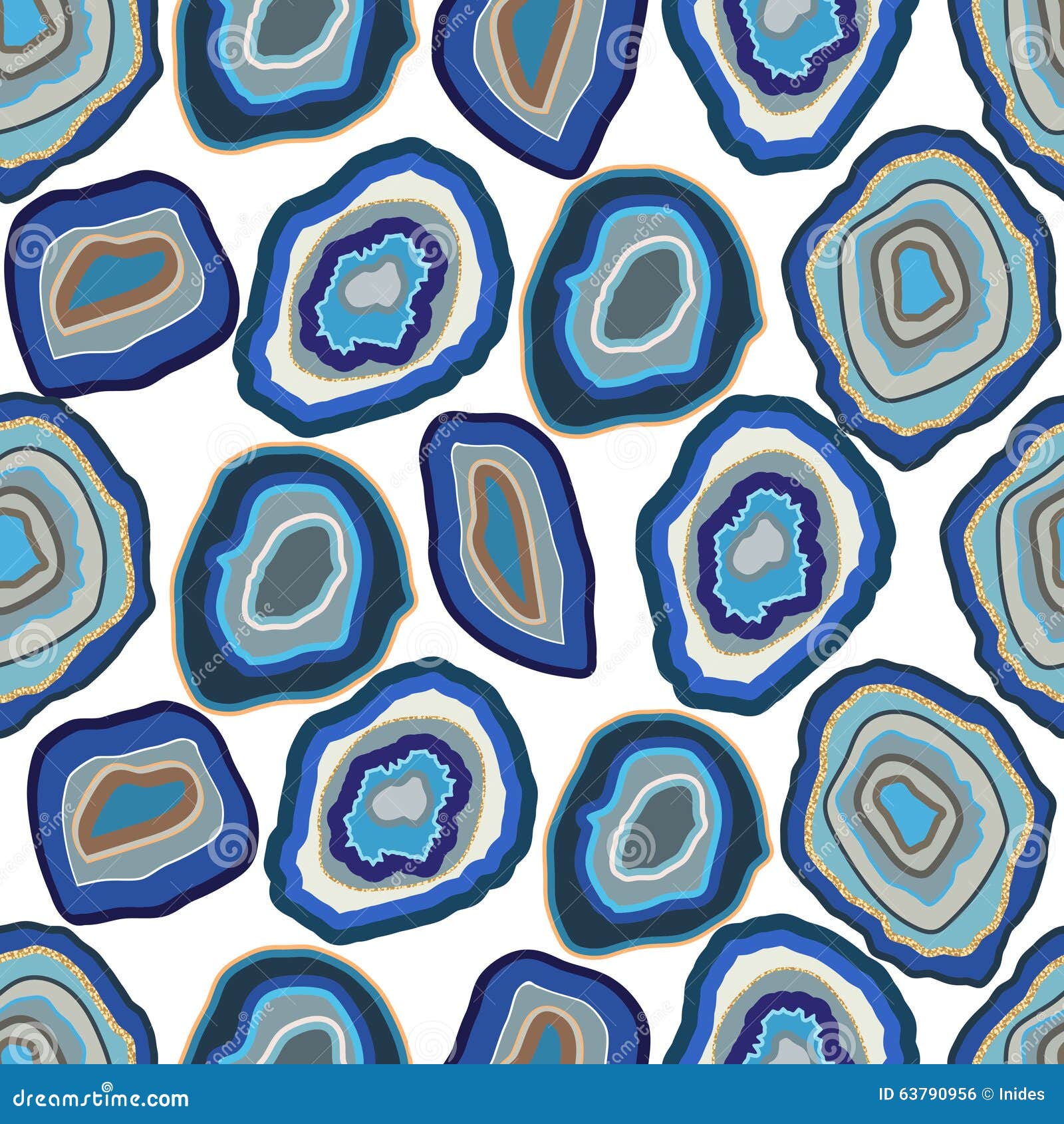 Blue Geode Gold Stock Illustrations – 1,126 Blue Geode Gold Stock ...