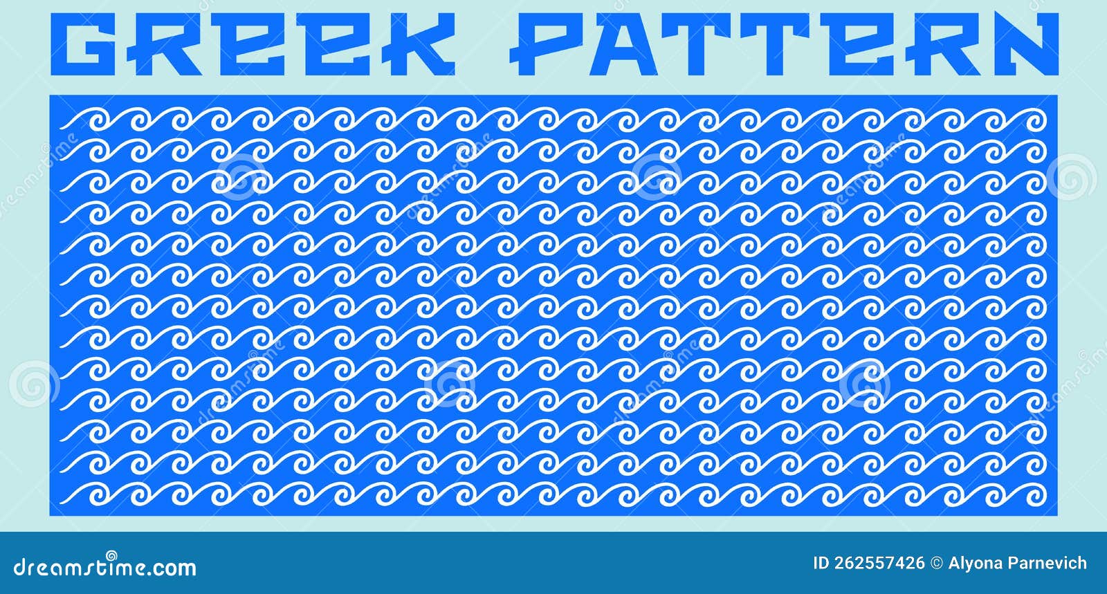 Vector Blue Ancient Greek Pattern, Meander Key Ornament Stock Vector ...