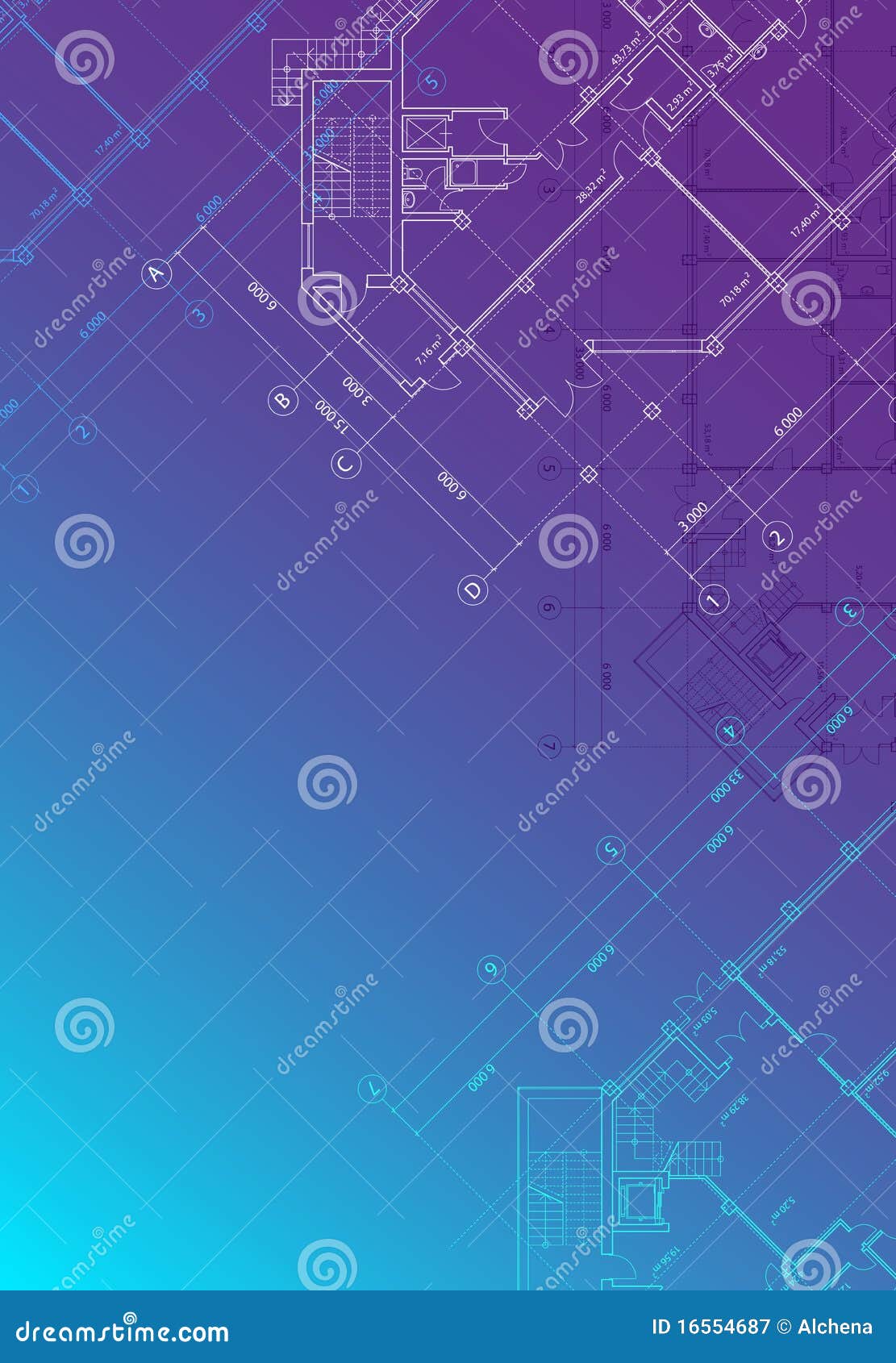 Vector Blue Architectural Background Vertical Stock Vector ...