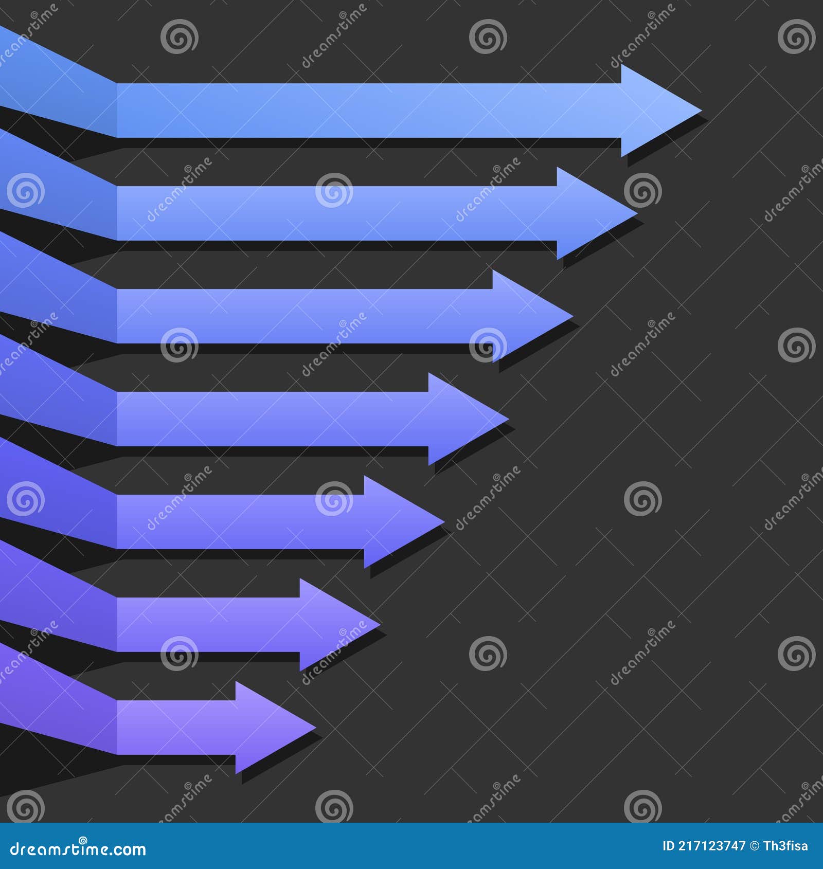 Vector blue arrows stock vector. Illustration of graph - 217123747
