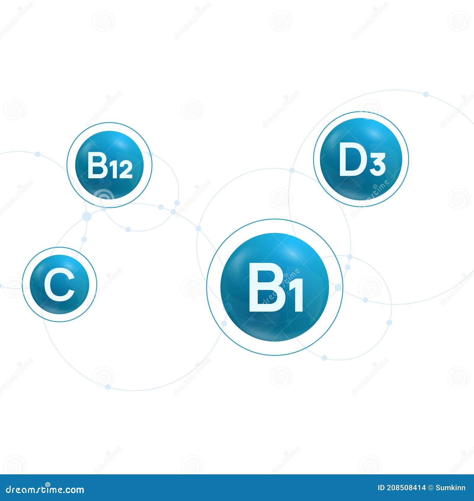 Set Of Vitamins Complex Icon. Vector Multivitamin And Mineral Icons ...