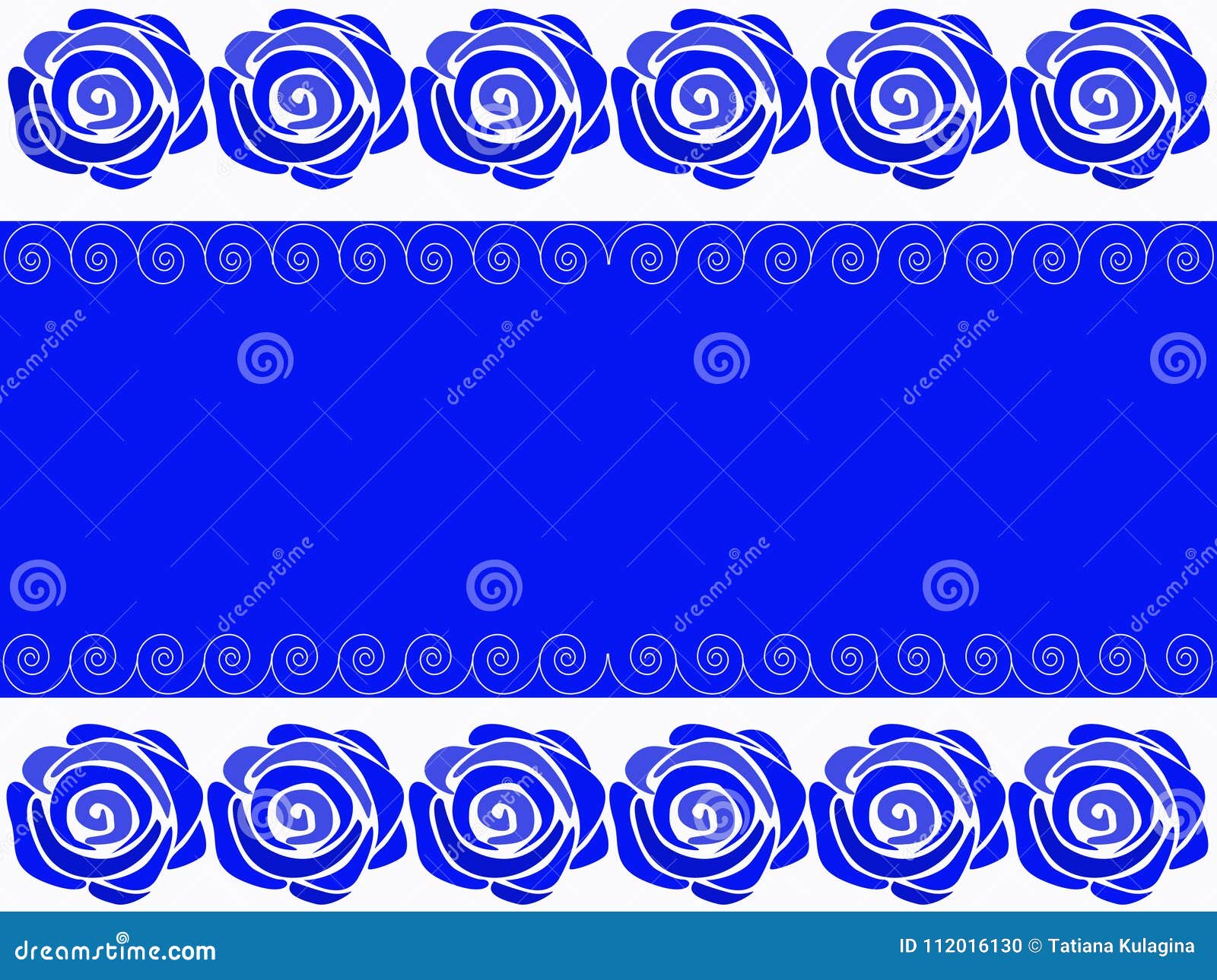 Vector. Blue Background with Roses. Stock Vector - Illustration of ...