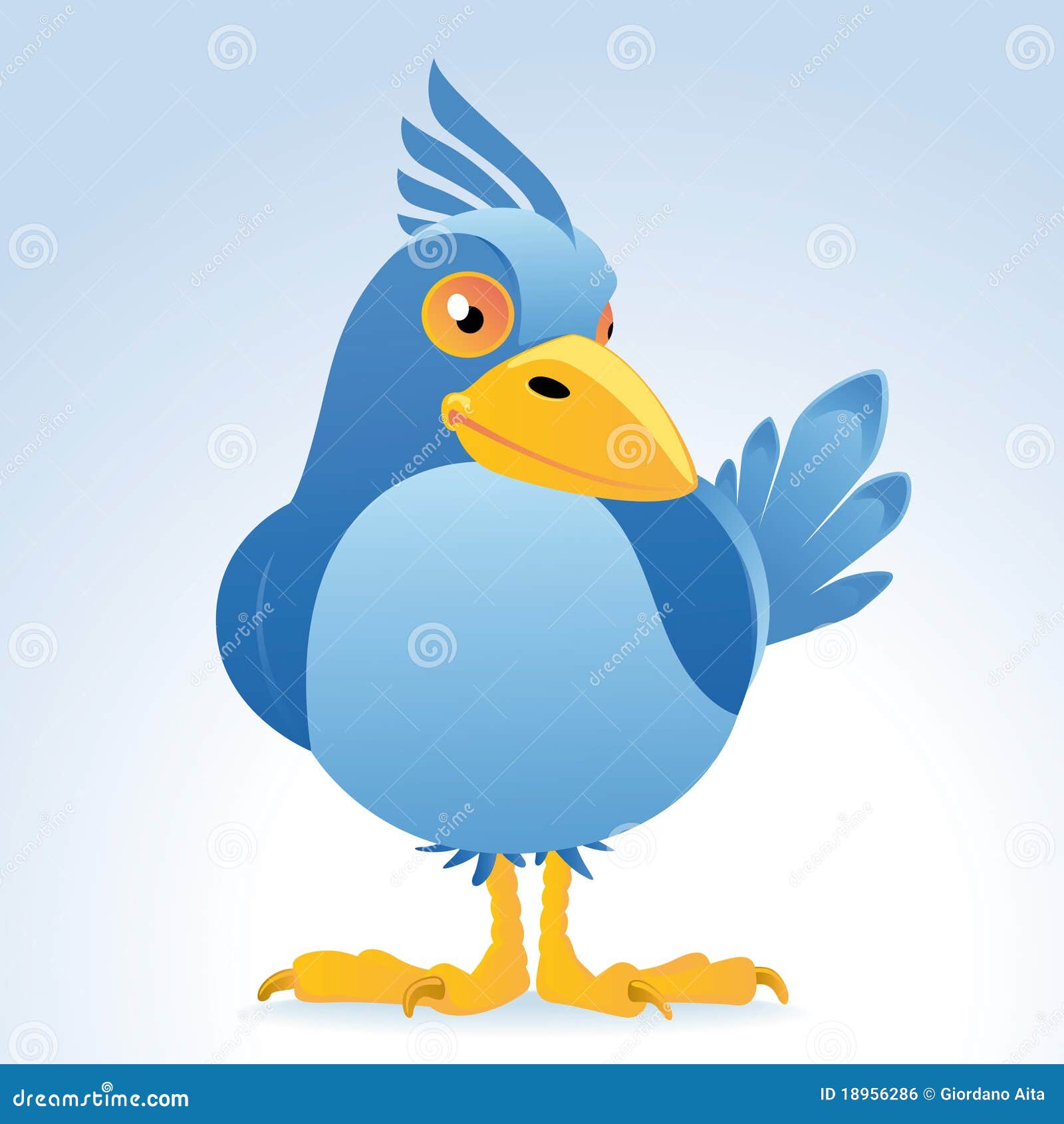 Vector Blue Bird stock vector. Illustration of animal - 18956286