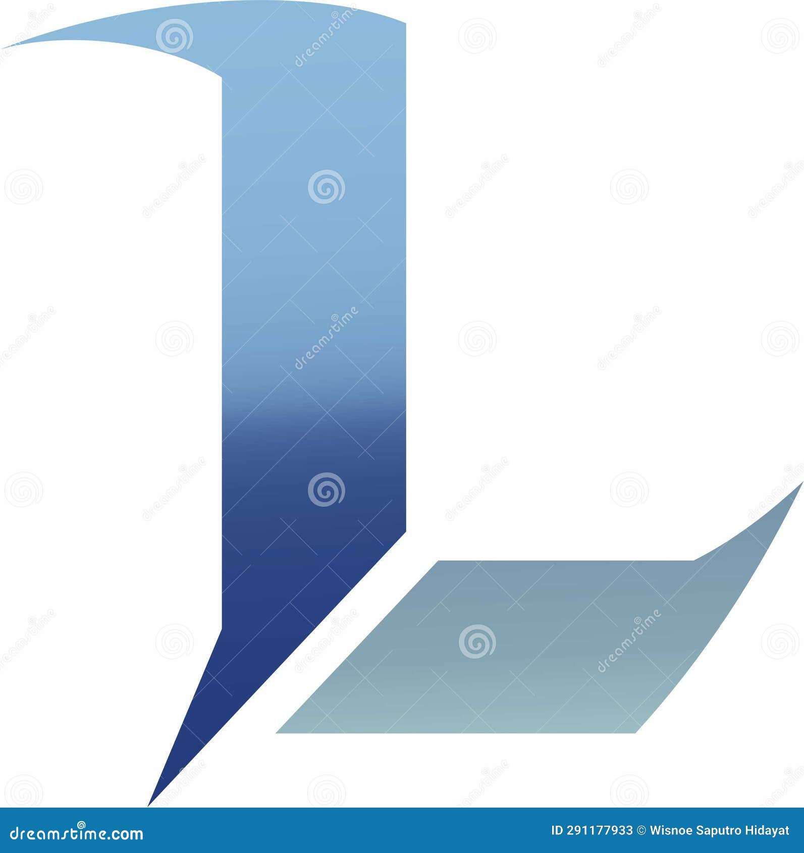 Vector Blue and Black Letter L Icon with Sharp Spikes Stock ...
