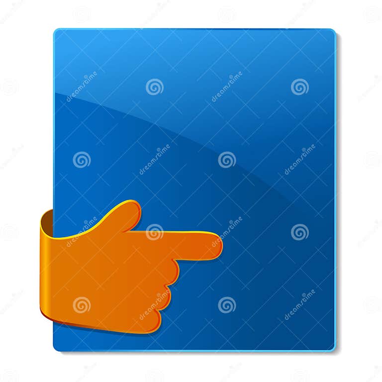 Vector Blue Card with Navigation Hand Stock Vector - Illustration of ...