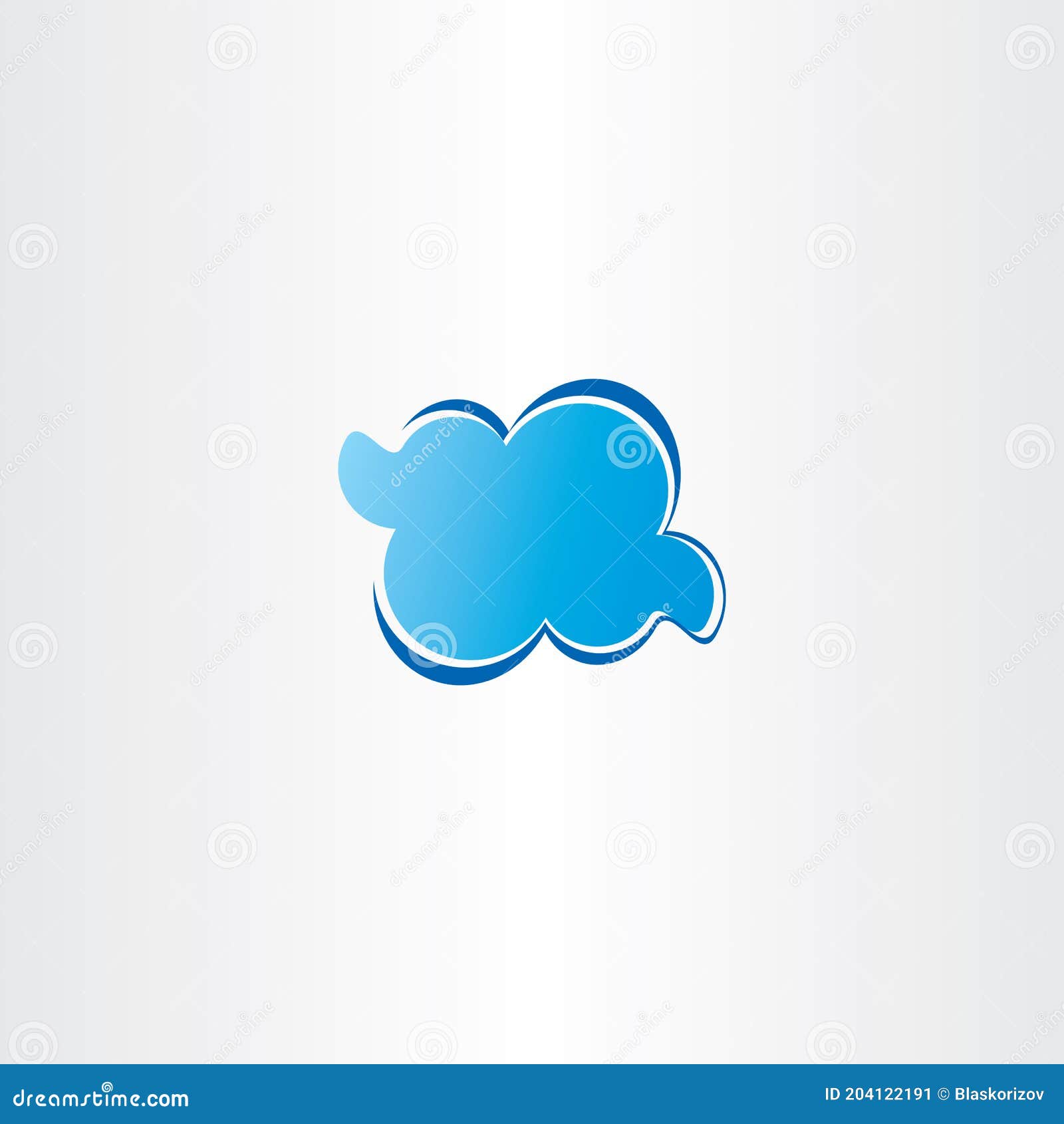 Vector Blue Cloud Icon Logo Stock Vector - Illustration of design ...