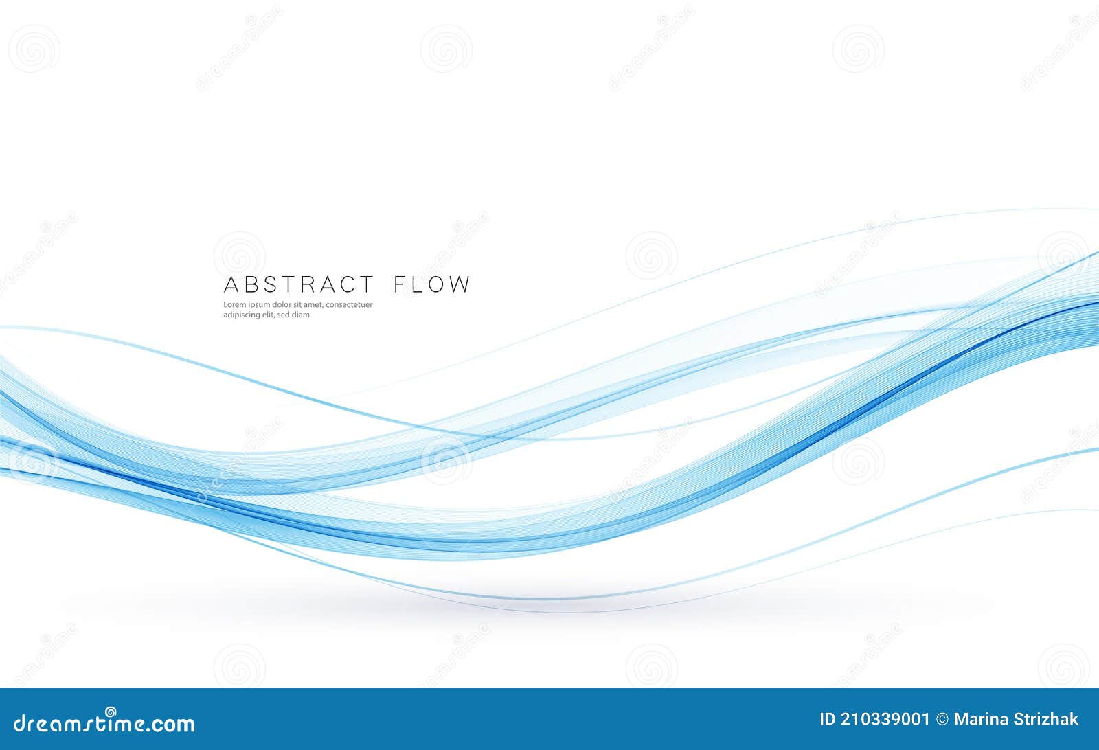 Vector Blue Color Abstract Wave Design Element Stock Vector ...