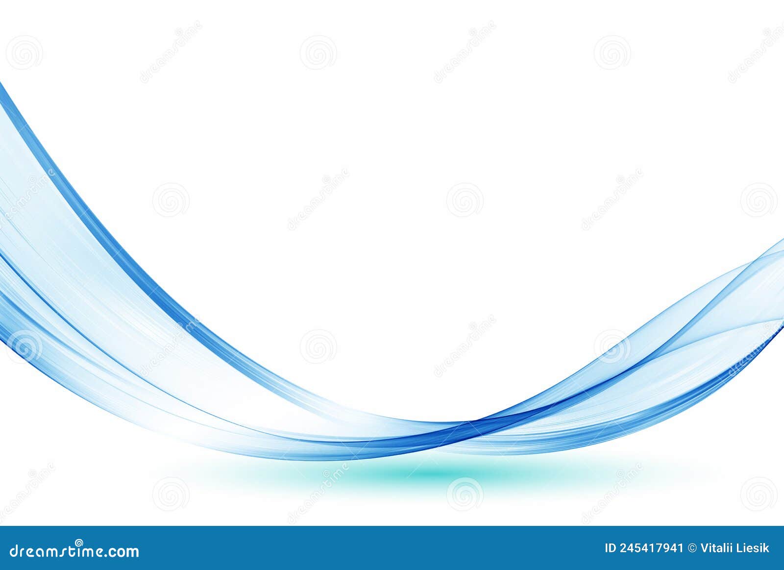 Blue Color Wavy Lines, Abstract Wave Design Element. Stock Vector ...