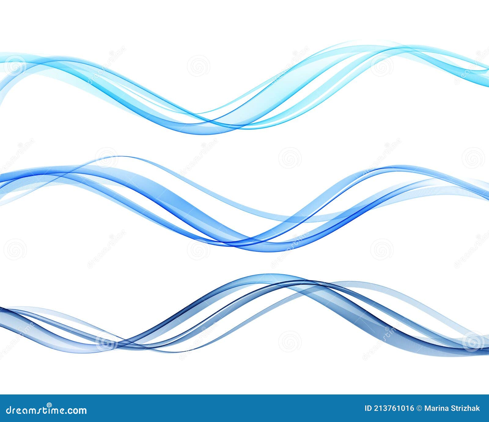 Vector Blue Color Abstract Wave Design Element Stock Vector ...