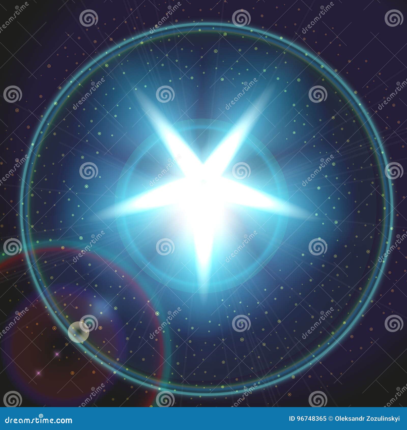 Vector Blue Color Design with a Star Stock Vector - Illustration of ...