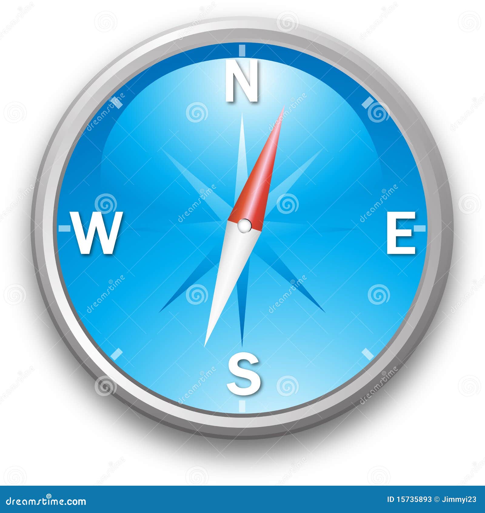 Vector blue compass stock vector. Illustration of macro - 15735893