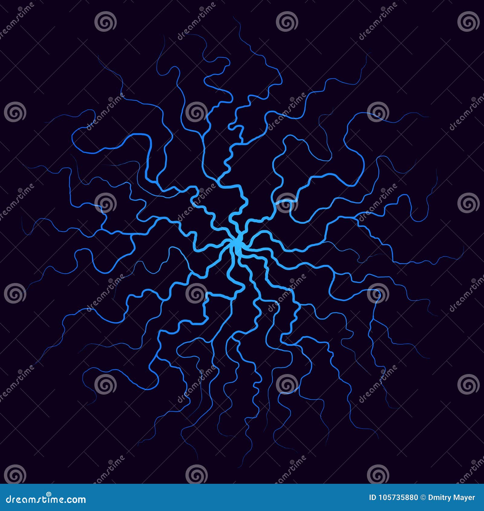 Vector Blue Crack. Surface Damage Stock Vector - Illustration of ...