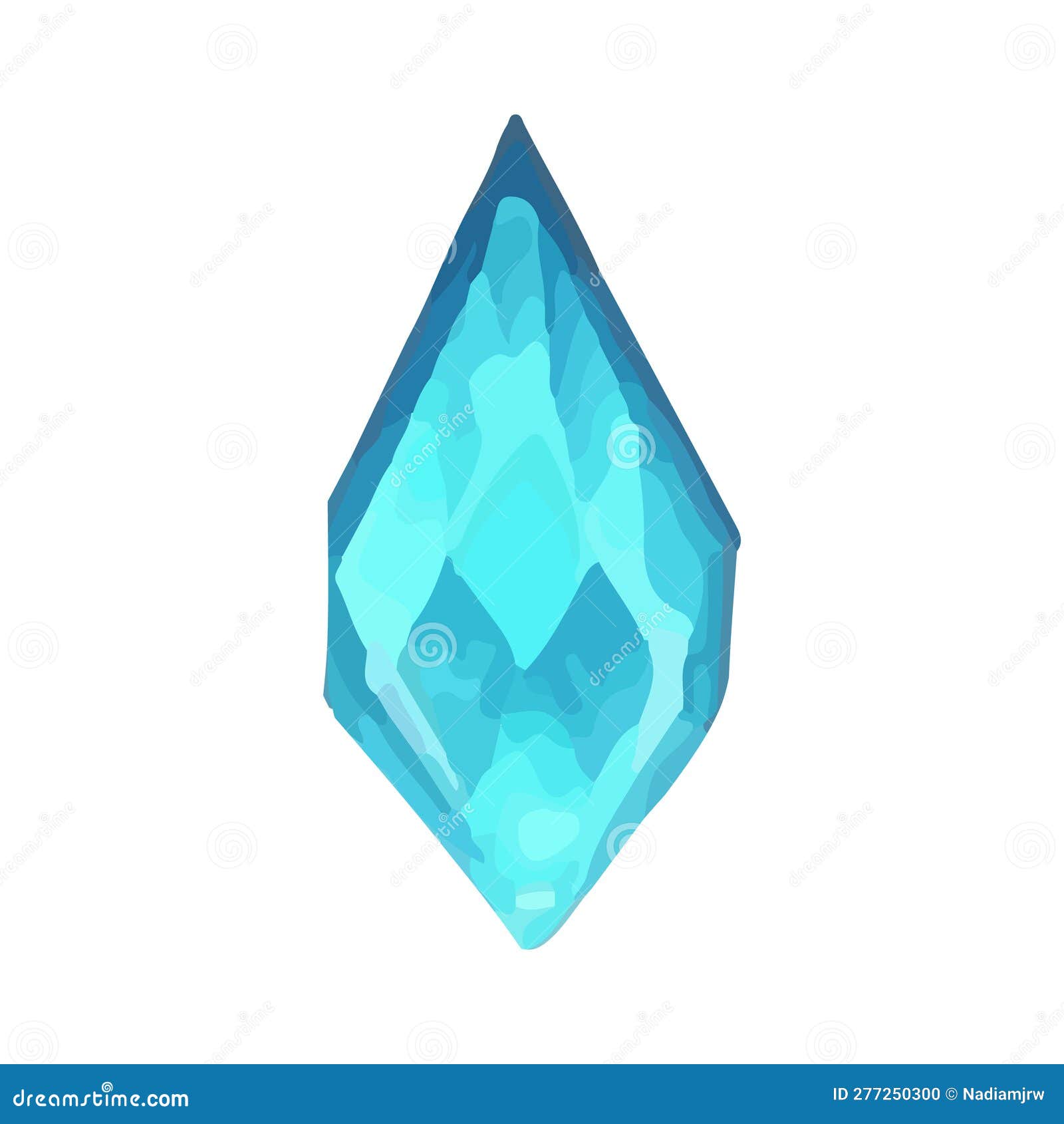 Vector Blue Crystal Drop on Light Blue Background Stock Vector ...