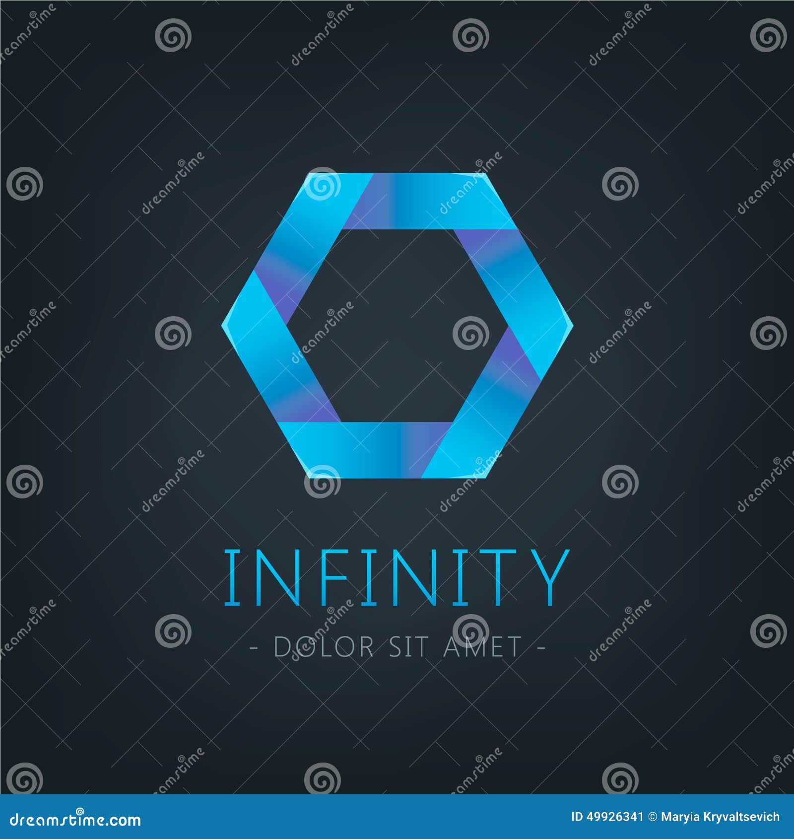 Vector Blue 3d Abstract Loop Logo, Business Icon Stock Vector ...