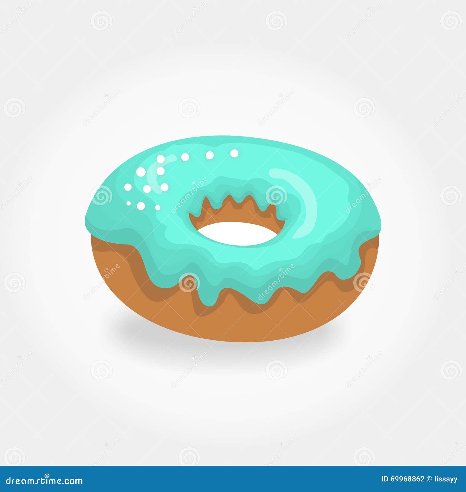Vector Blue Donut stock illustration. Illustration of vector - 69968862