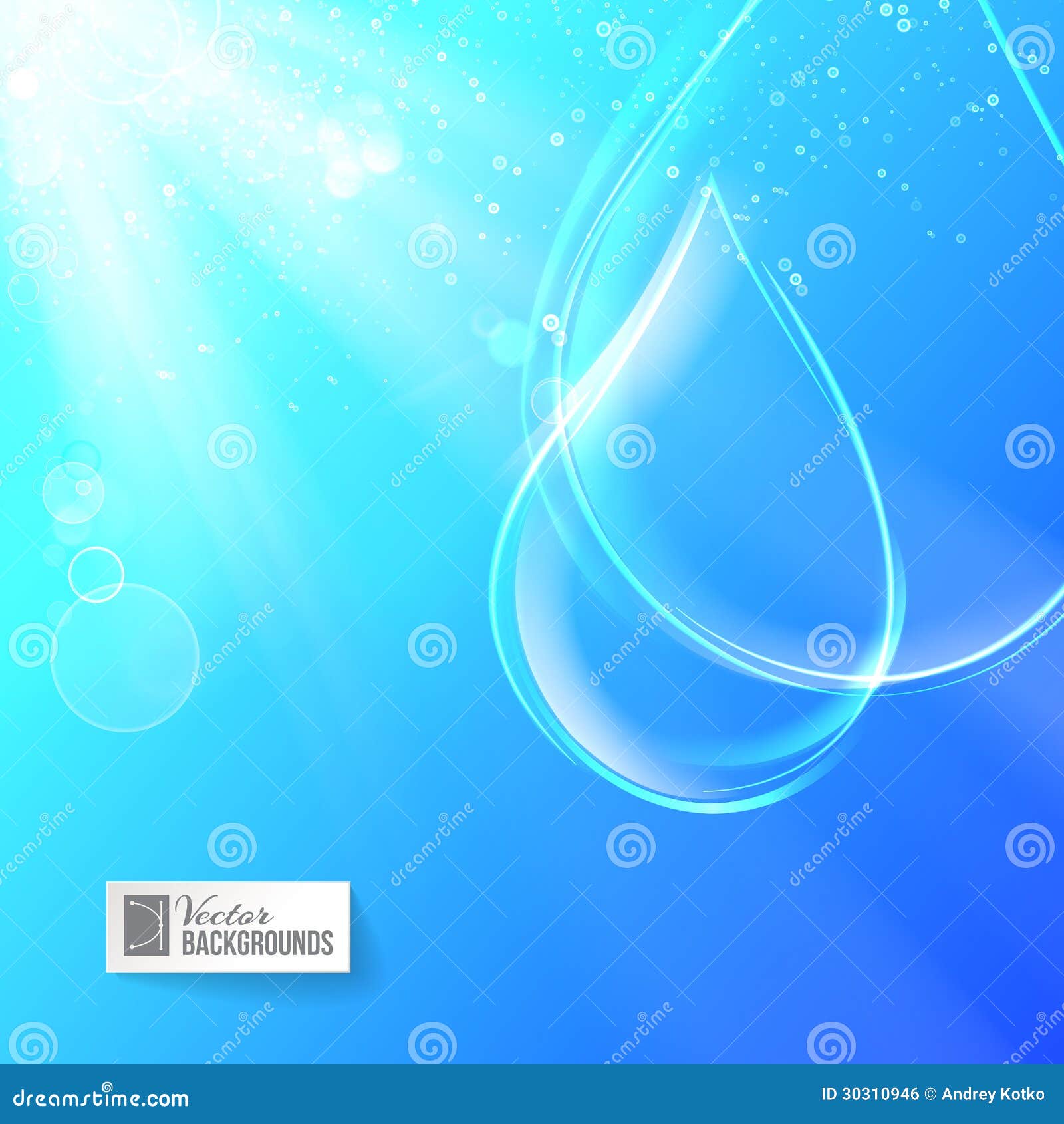 Blue drops stock vector. Illustration of pattern, background - 30310946