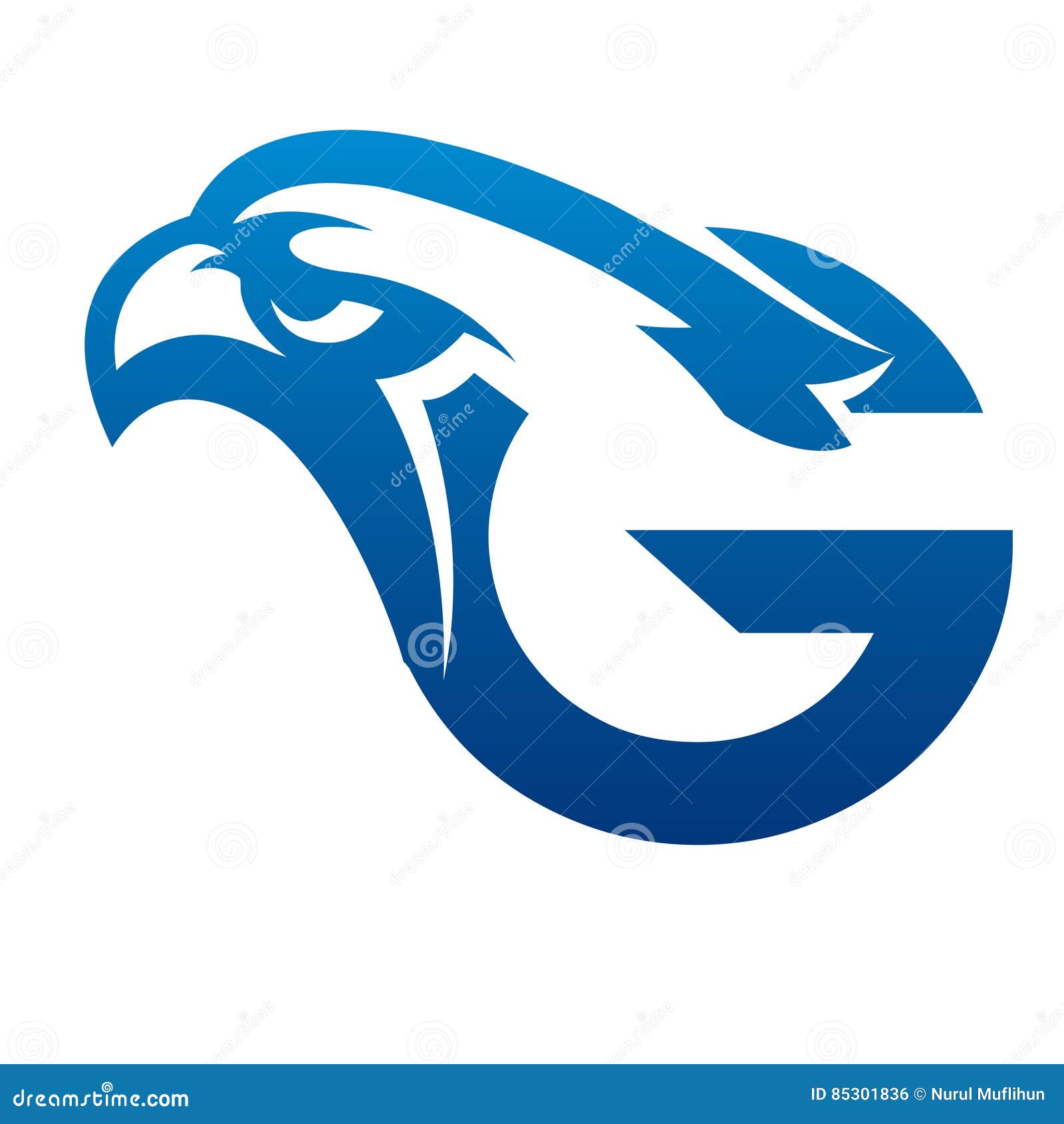 Vector Blue Eagle Initial C Logo Stock Vector - Illustration of ...