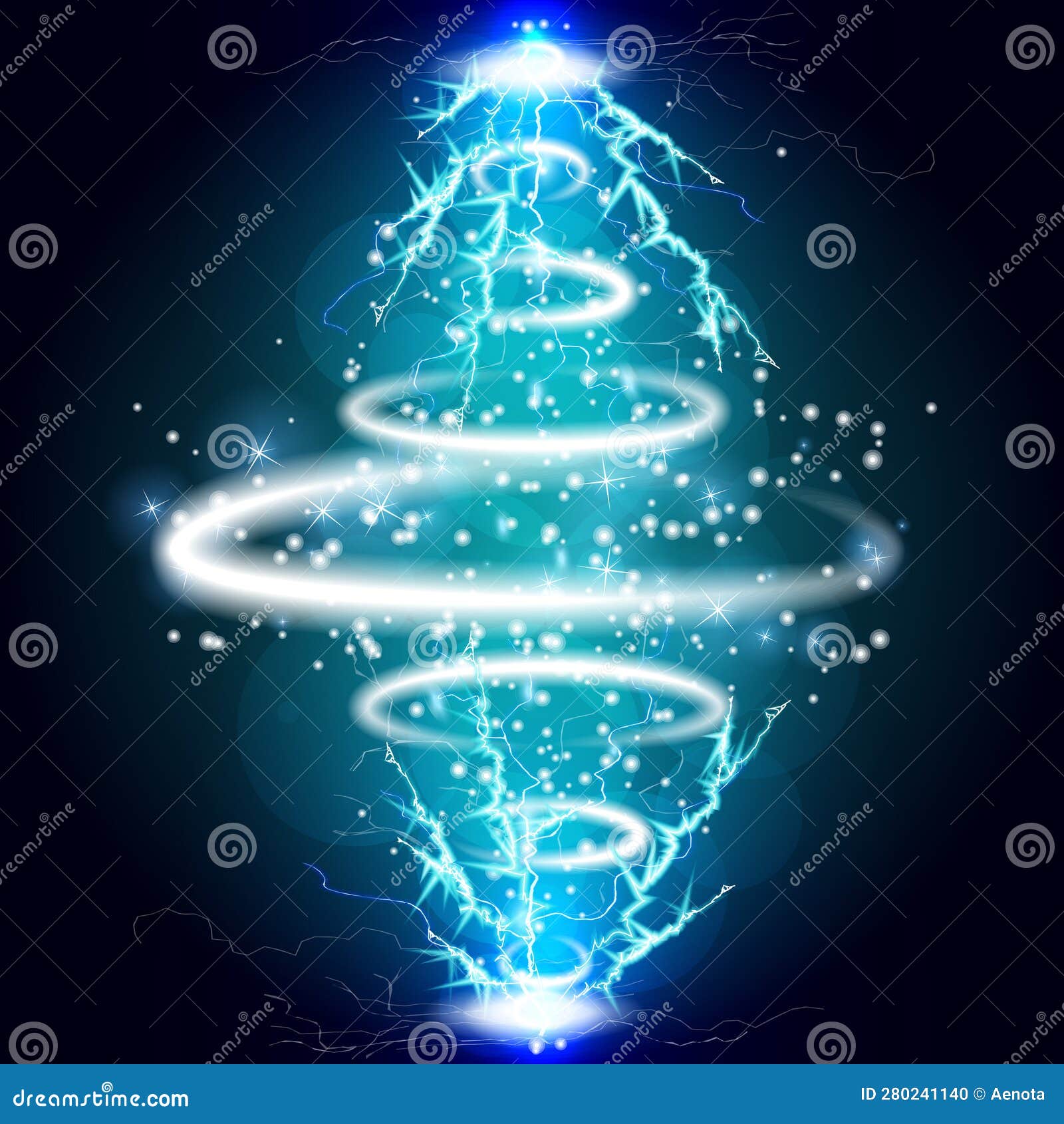 Vector Blue Electric Discharge Stock Vector - Illustration of flare ...