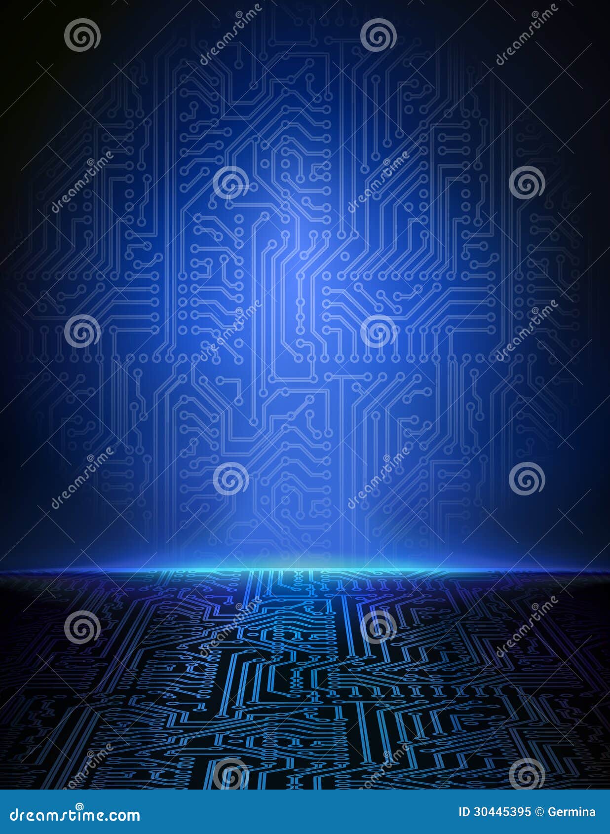 Vector Blue Electronic Background. Made of Mesh Stock Vector ...