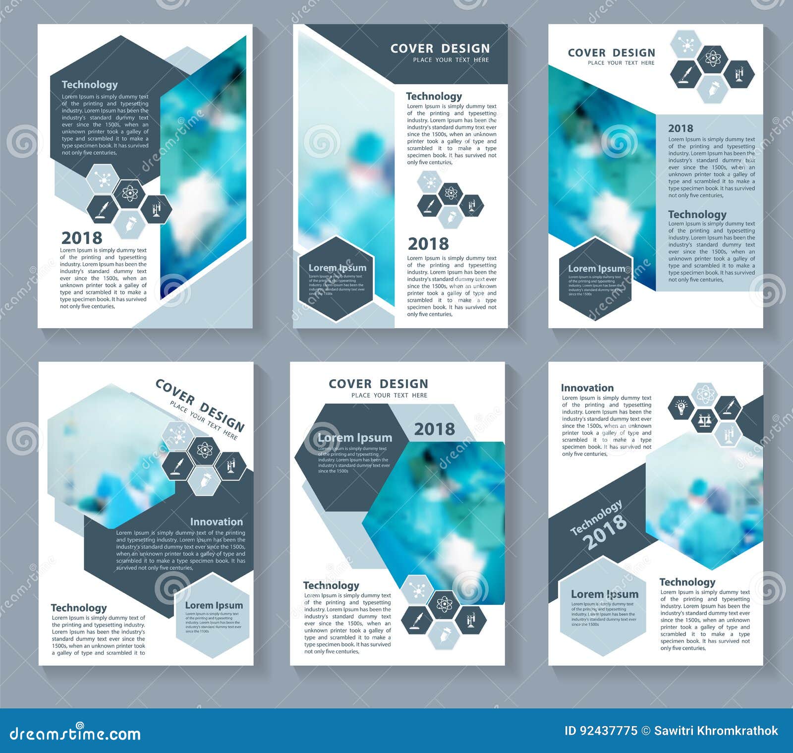 Set Of Red And Blue Elements For Multipurpose Presentation Template ...