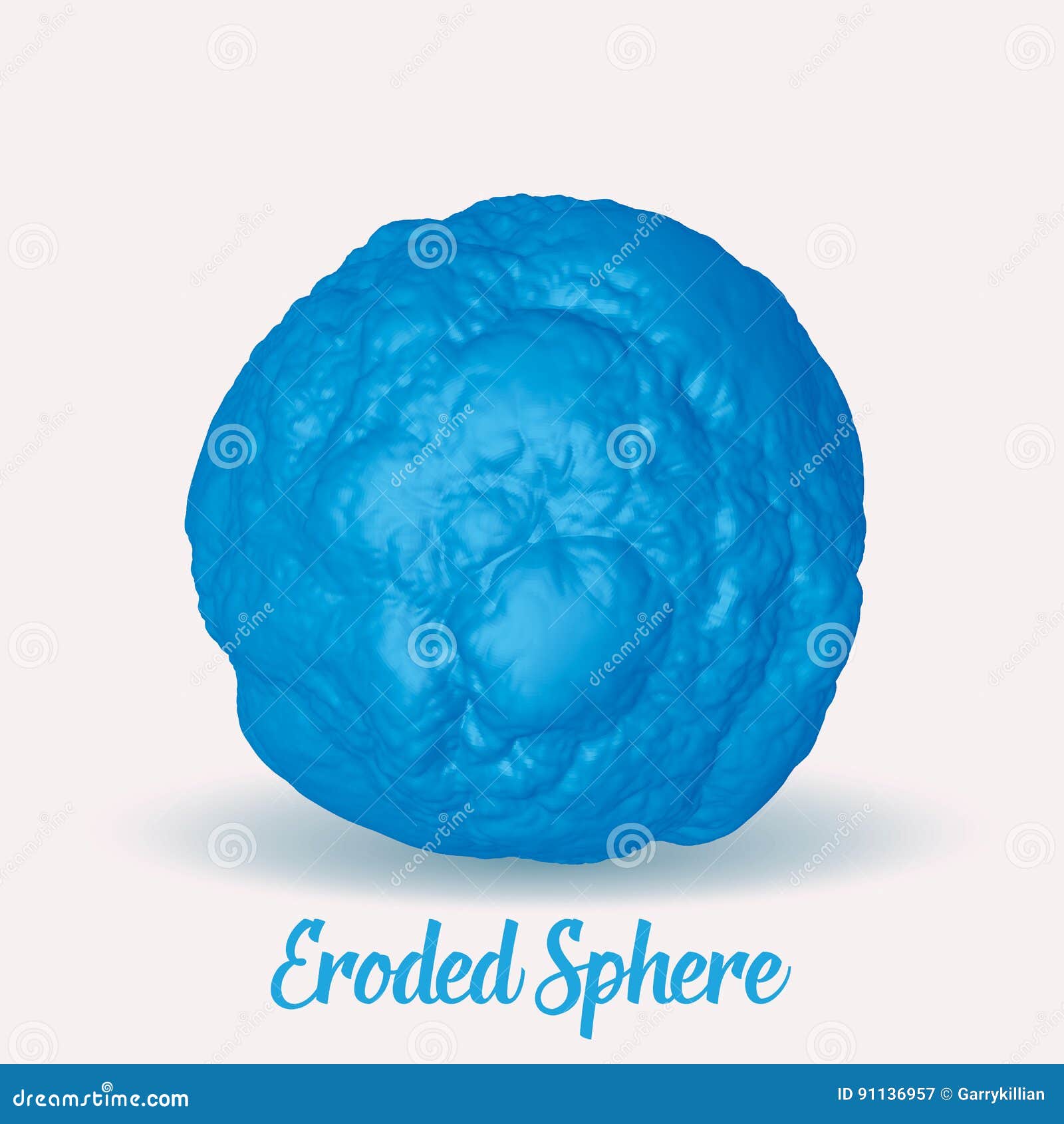 Vector Blue Eroded 3d Sphere. Abstract Volumetric Eroded Sphere Stock ...