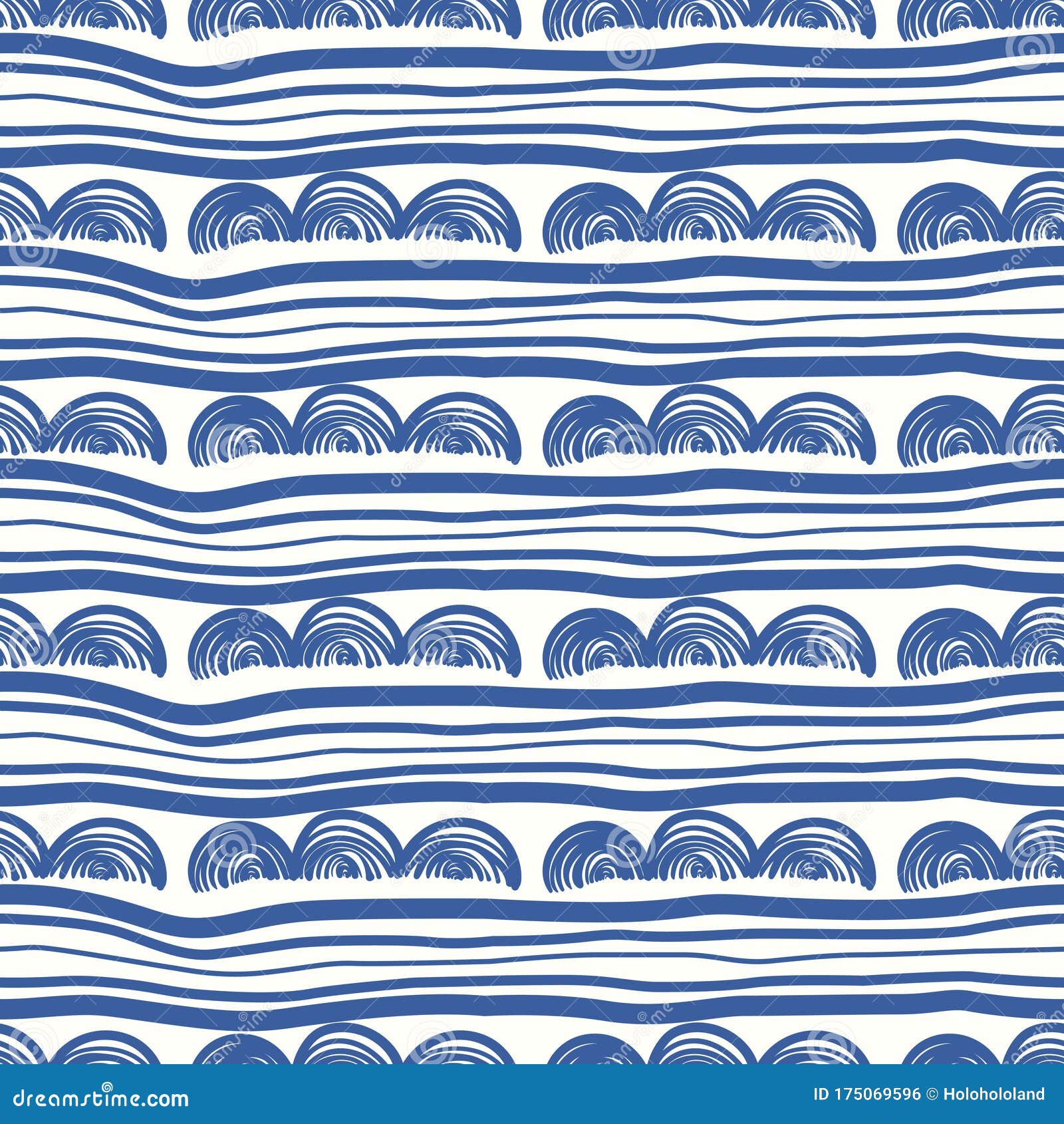 Ethnic Triple Spiral Celtic Triskele Sacred Sign Repeating Pattern ...