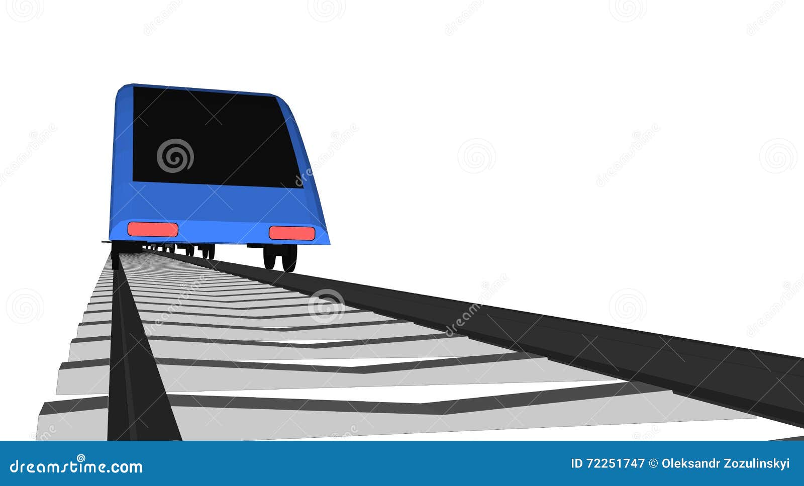 Vector Blue Fast Train on White Stock Illustration - Illustration of ...