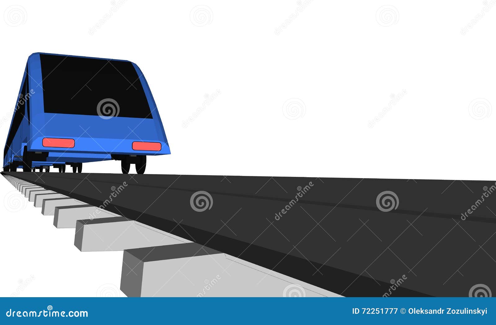 Vector Blue Fast Train on White Stock Illustration - Illustration of ...