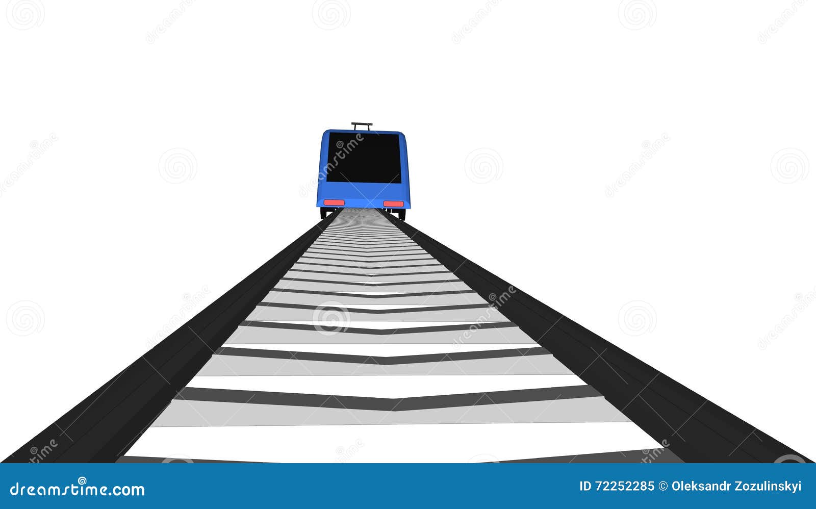 Vector Blue Fast Train on White Stock Illustration - Illustration of ...
