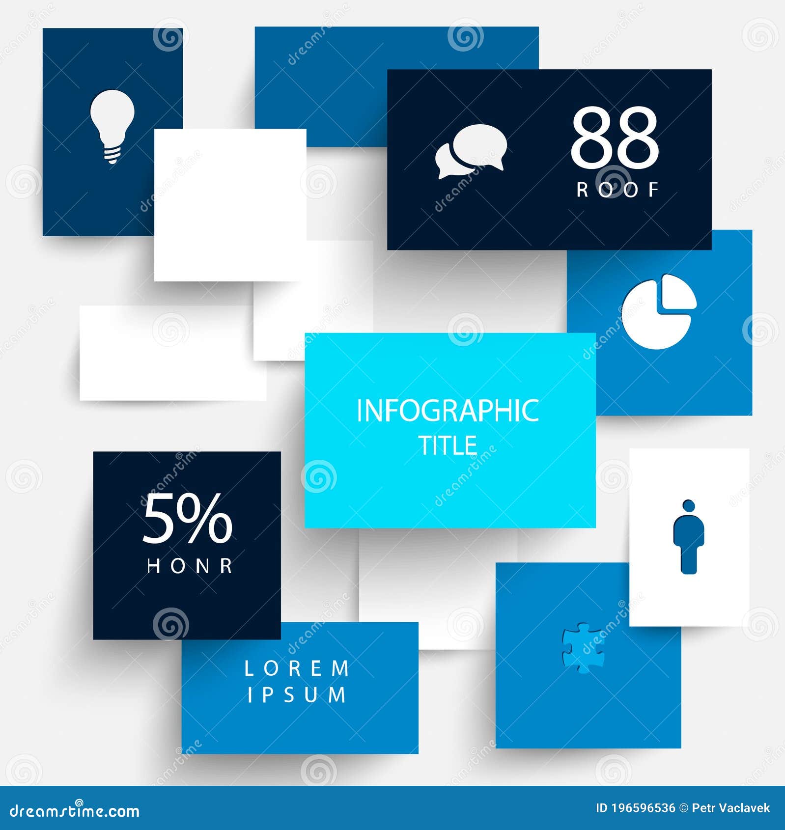 Vector Blue Flat Design Infographic Elements Stock Vector ...