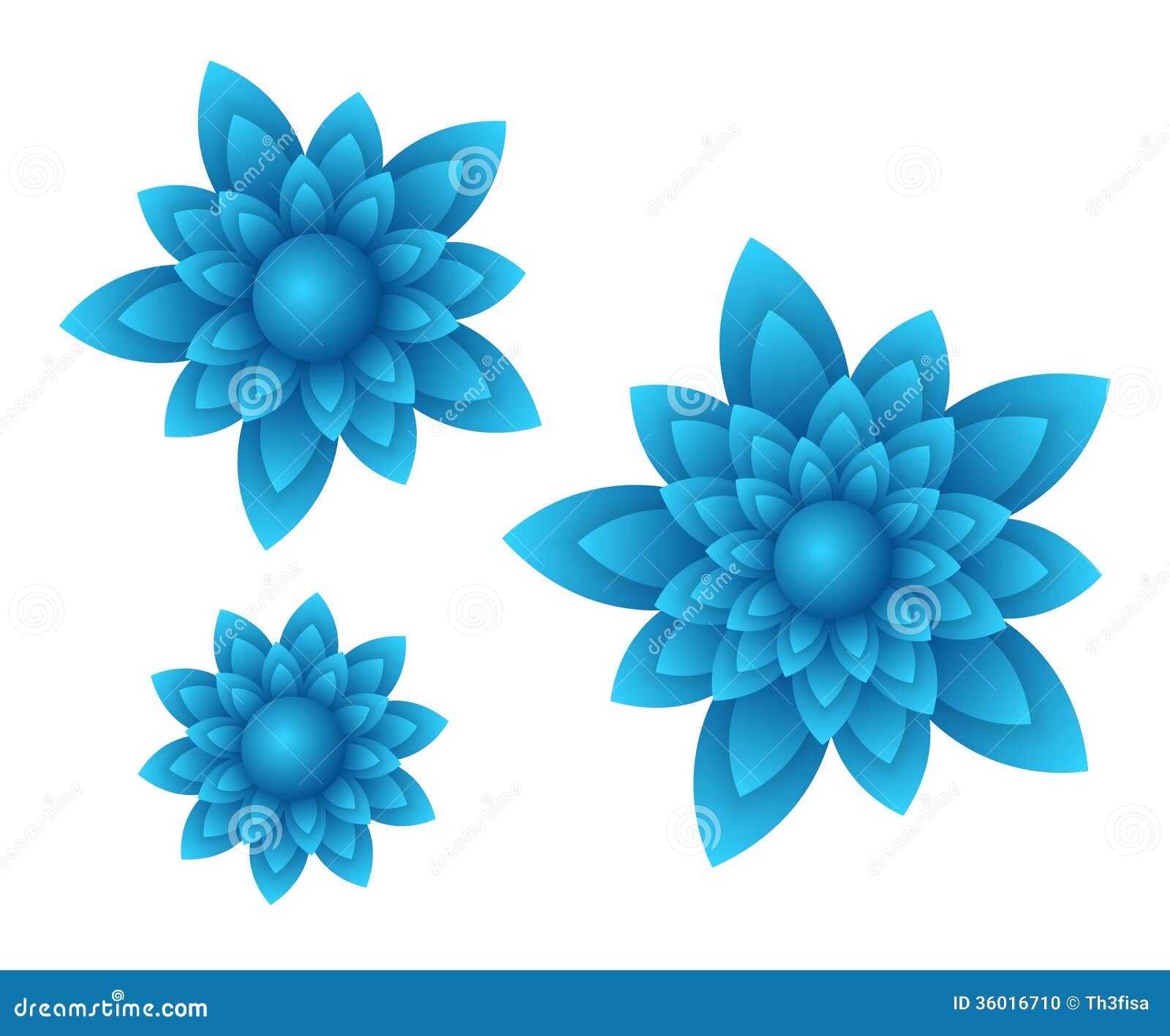 Vector blue flowers stock vector. Illustration of frame - 36016710