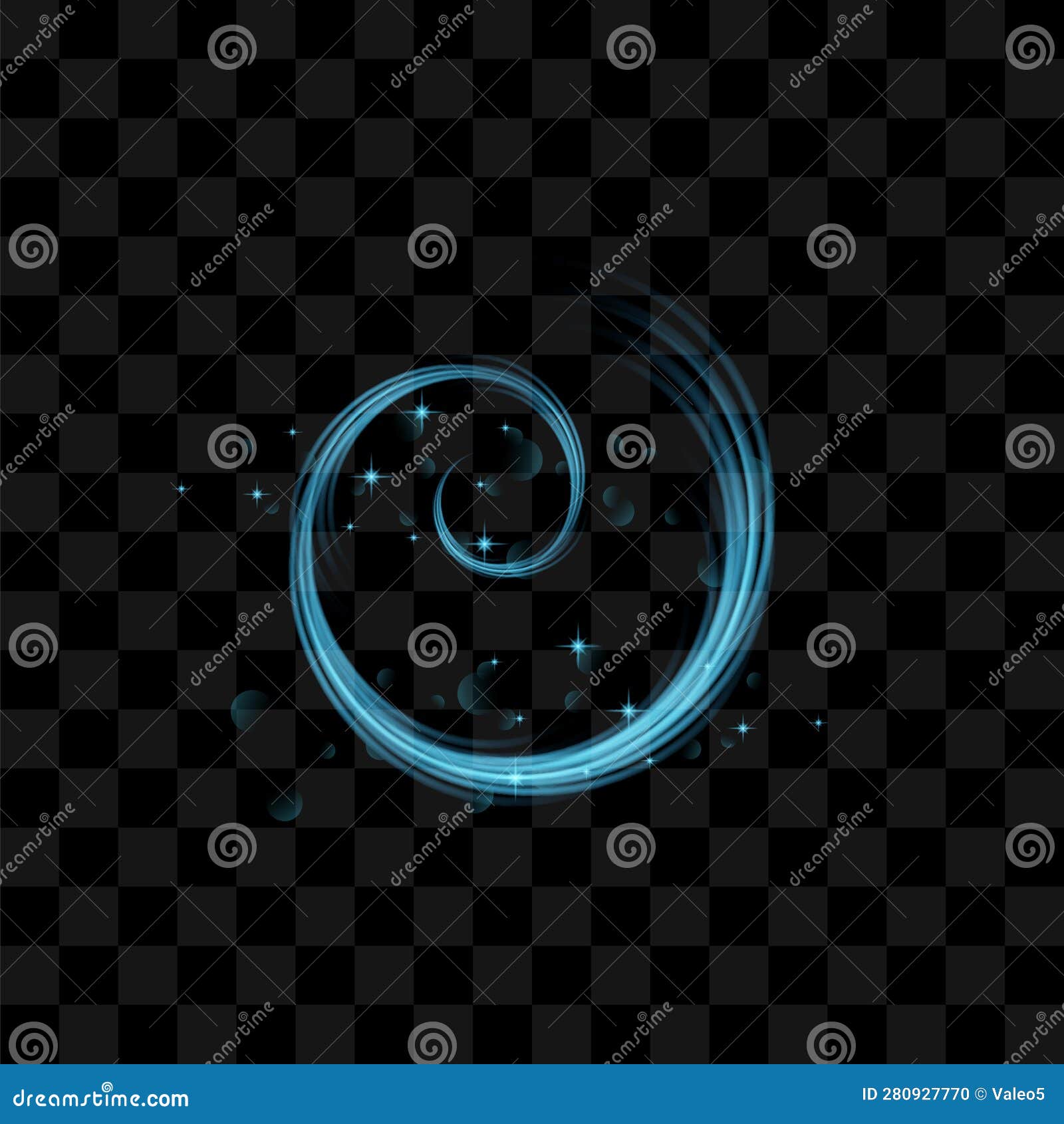 Vector Blue Fresh Air Effect on Checkered Background. Water Transparent ...