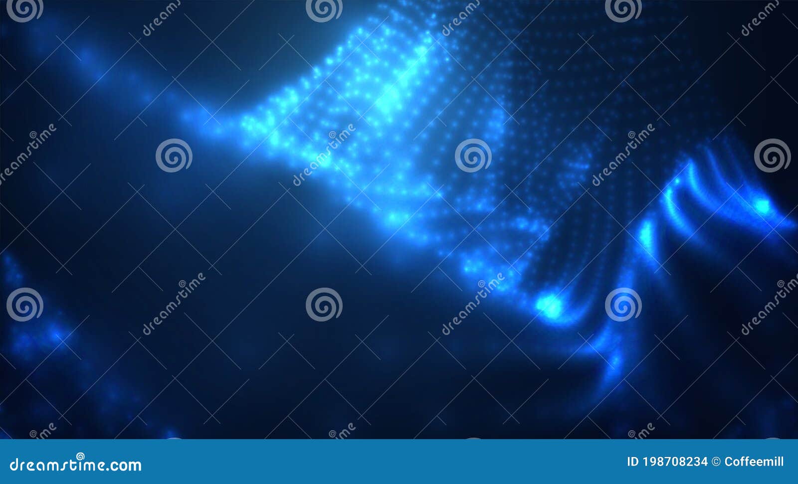 Vector Blue Glowing Data Stream in Virtual Space Stock Vector ...