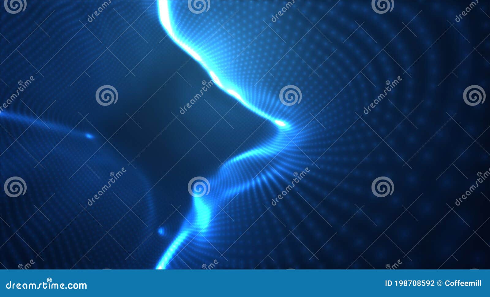 Vector Blue Glowing Data Stream in Virtual Space Stock Vector ...