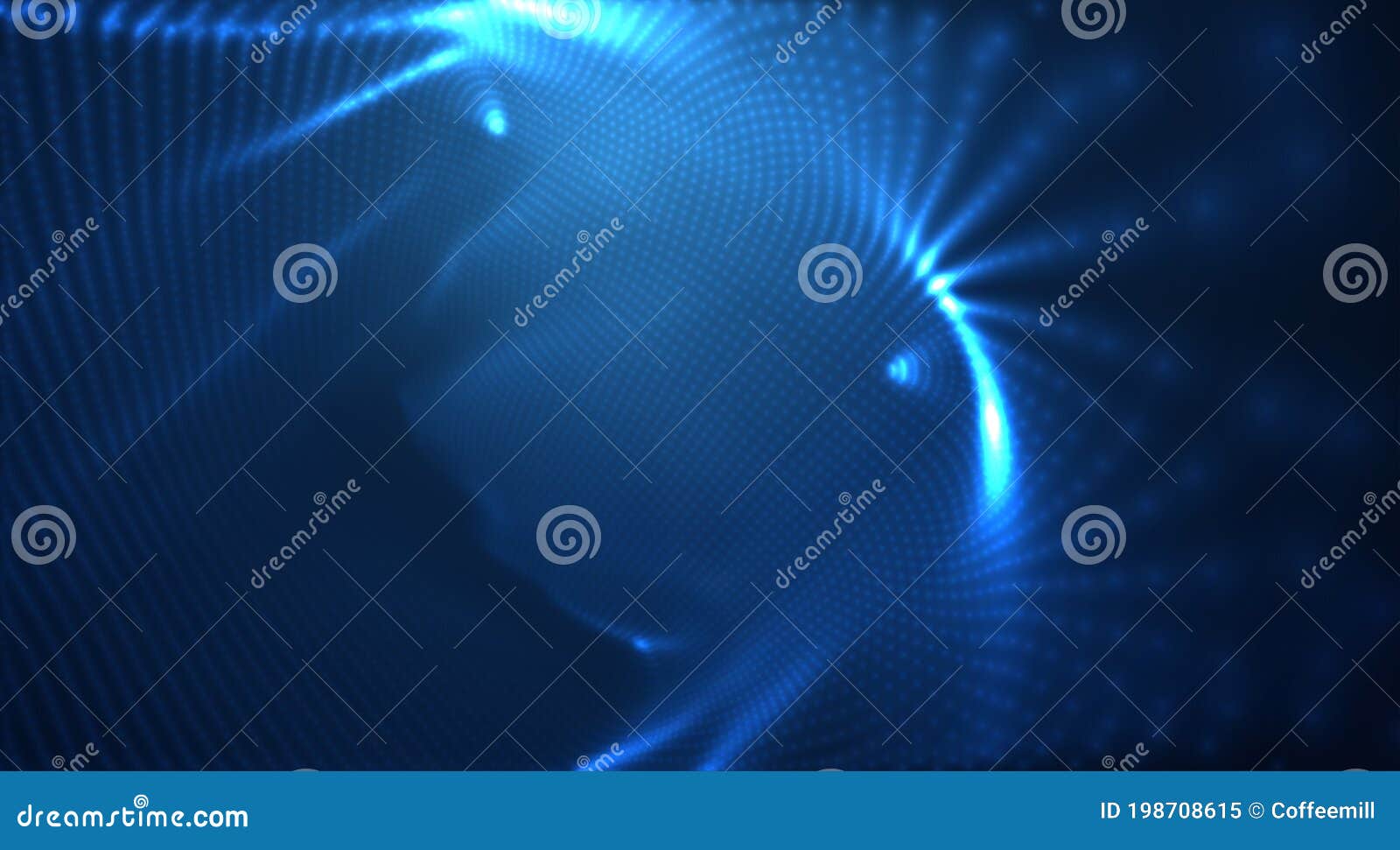 Vector Blue Glowing Data Stream in Virtual Space Stock Vector ...